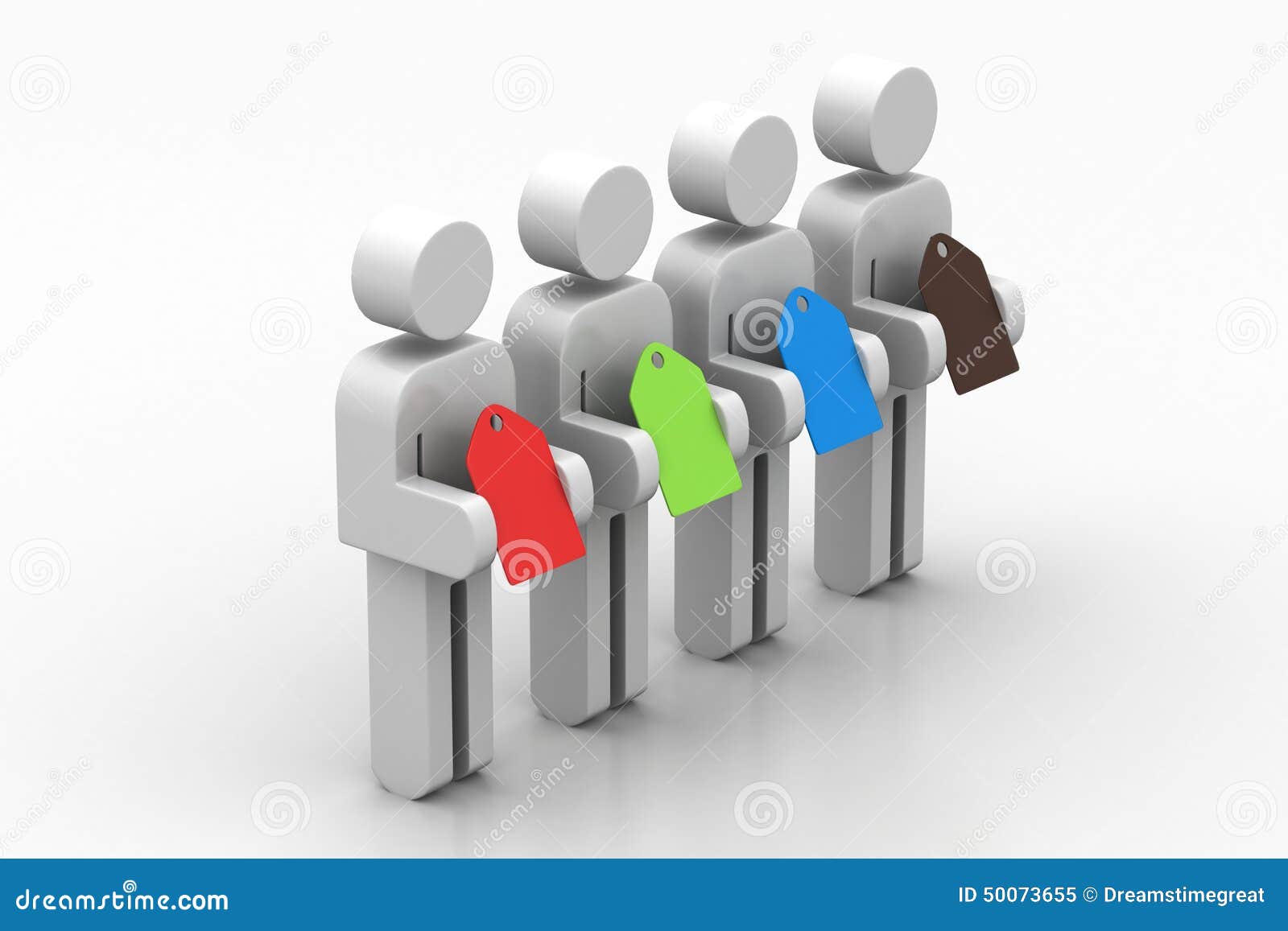 3d man with price tag stock illustration. Illustration of present ...