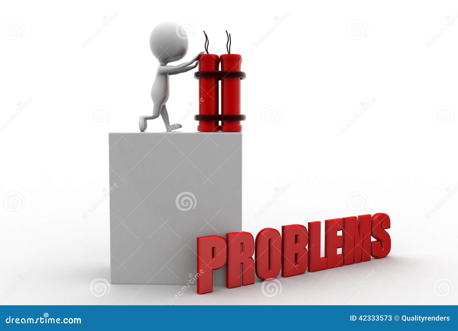 3d man problems stock illustration. Illustration of crisis - 42333573