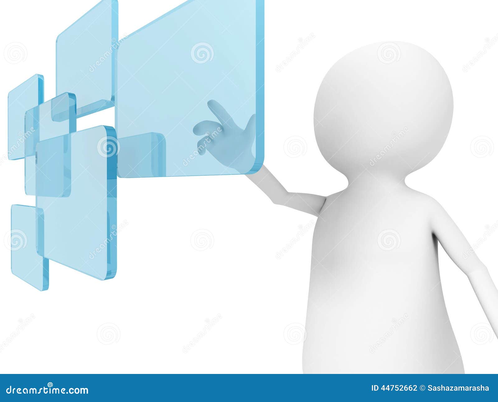 Digital Touch Screen Of Control Panel In Command Center, Futuristic ...