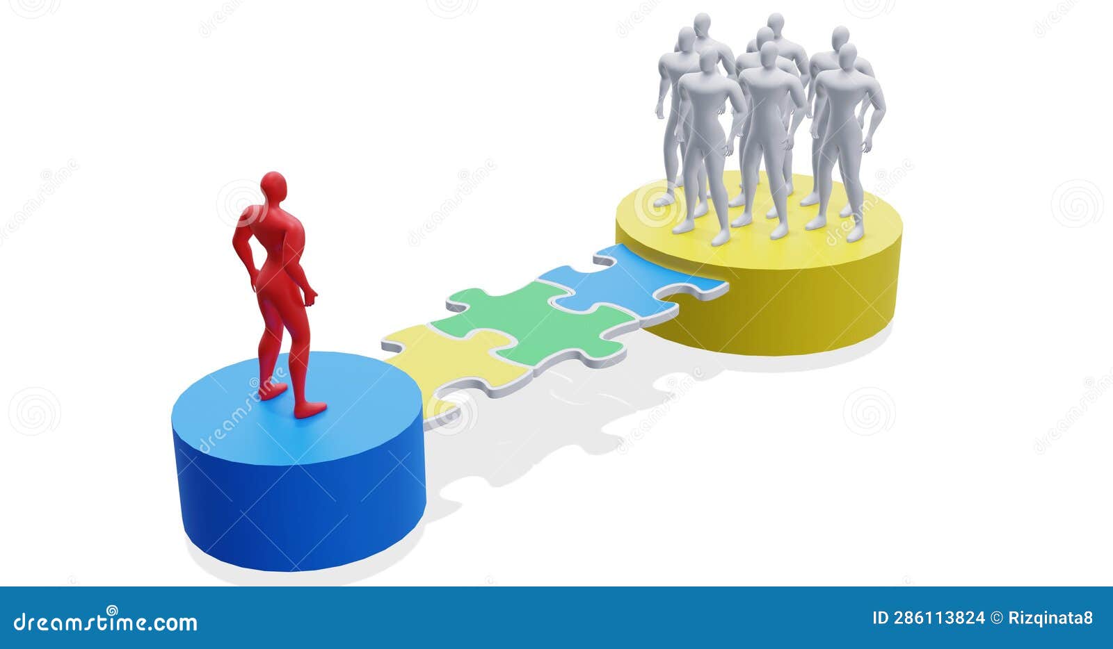 3d Man with Puzzles. 3d Businessman Teamwork Concept Stock Photo ...