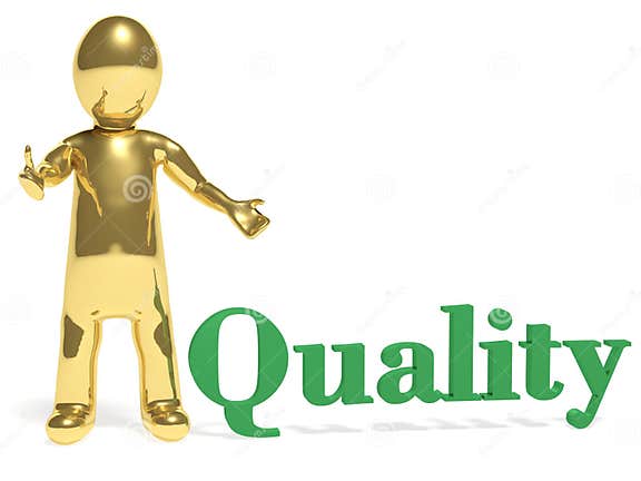 3d man with quality stock illustration. Illustration of assured - 44585737