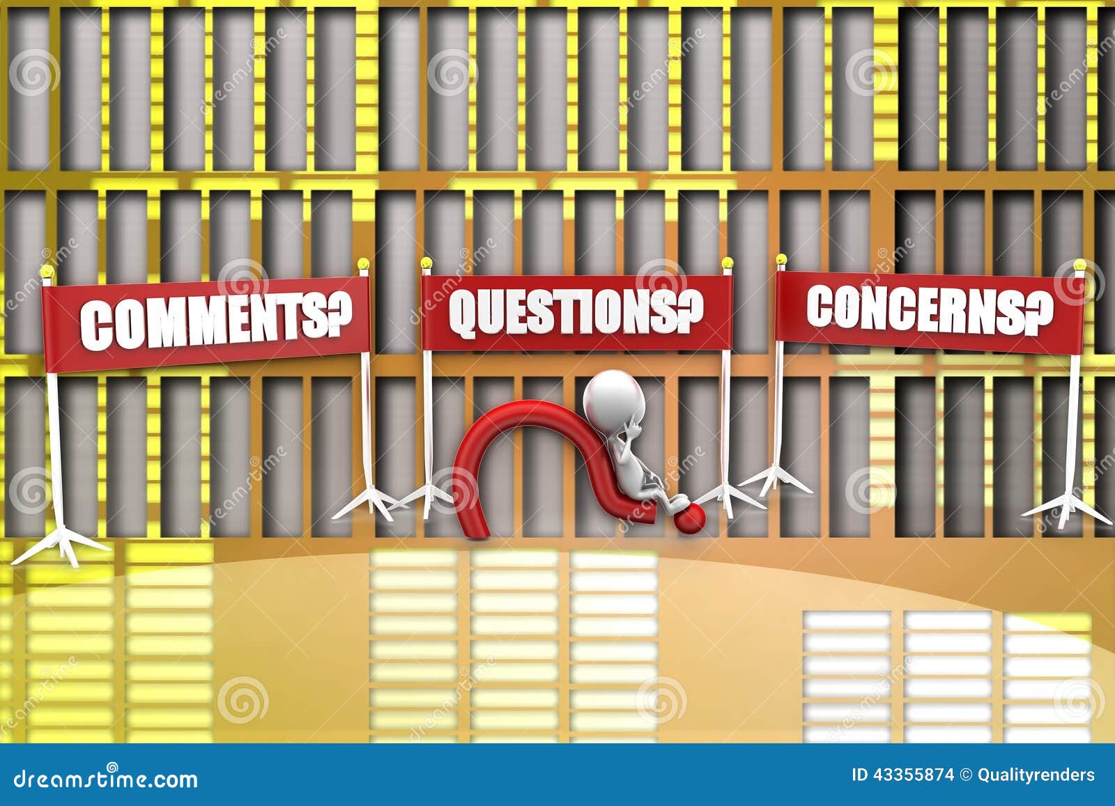 3d Man Questions, Comments and Concerns Illustration Stock Illustration ...