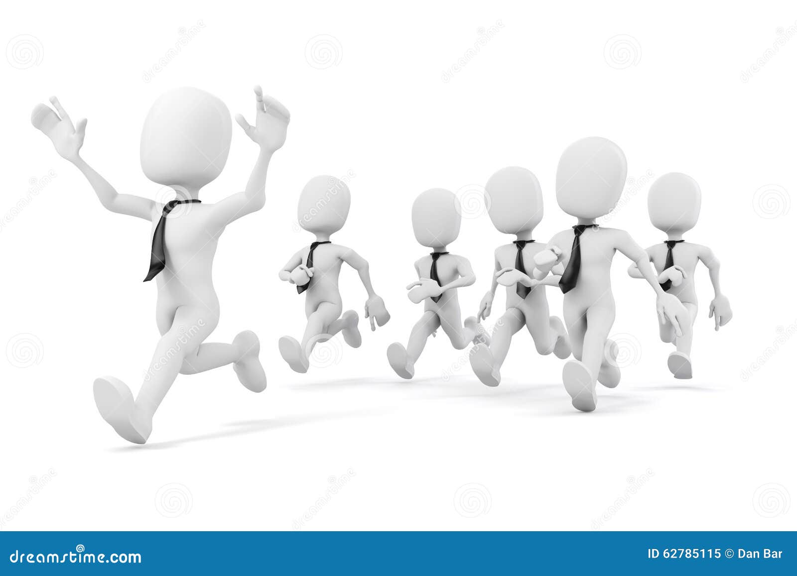3d man race for success stock illustration. Illustration of human ...