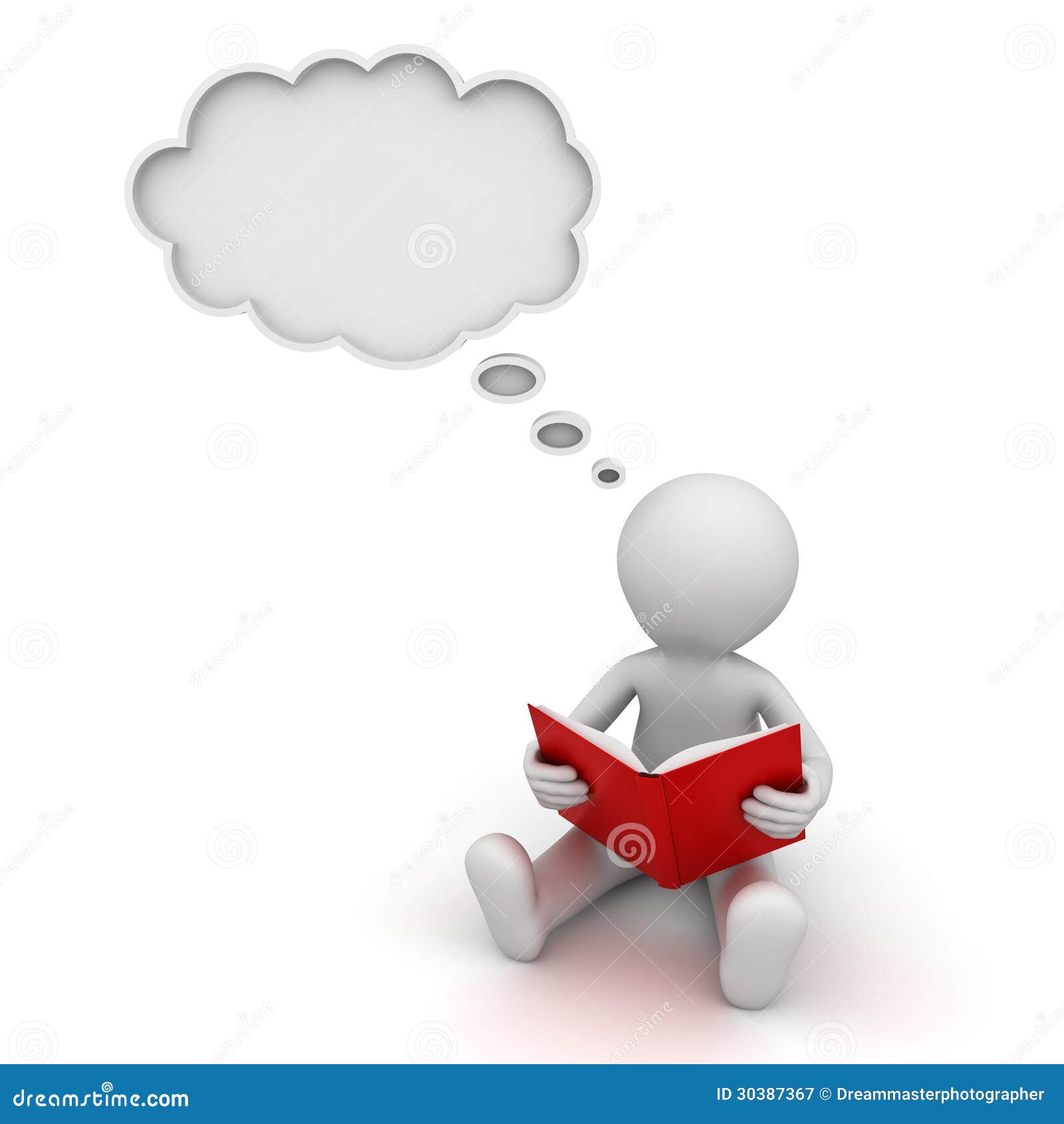 Person Reading And Thinking Clipart