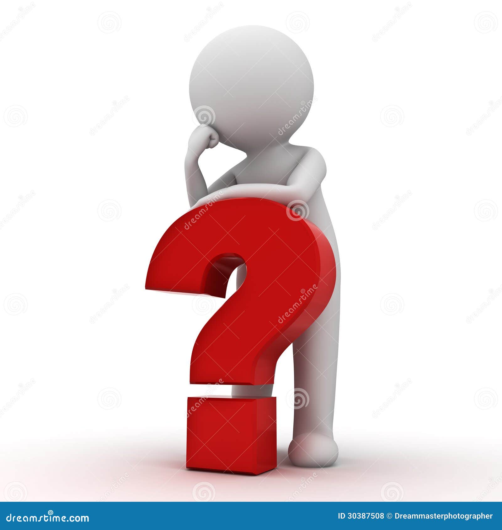 3d Man With Red Question Mark Royalty-Free Stock Image | CartoonDealer ...