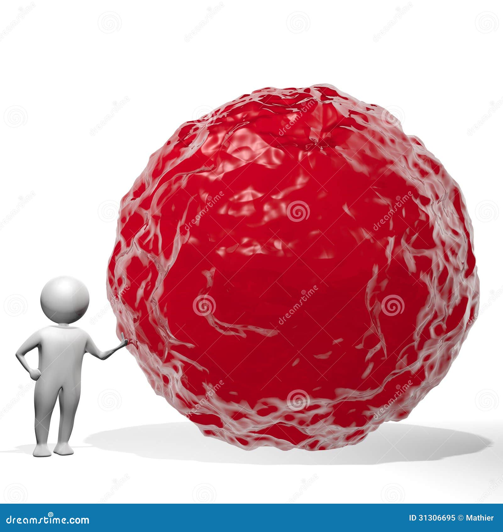 3D Man - Red Water / Blood stock illustration. Illustration of bleed ...