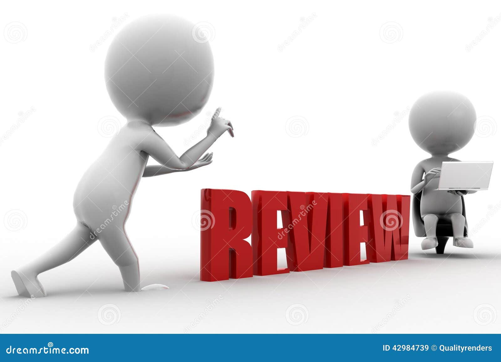 3d man review stock illustration. Illustration of customer - 42984739
