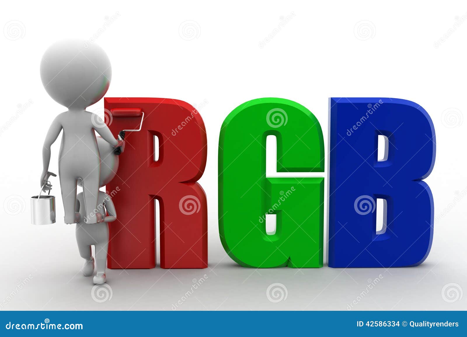 3d Man Rgb concept stock illustration. Illustration of background ...