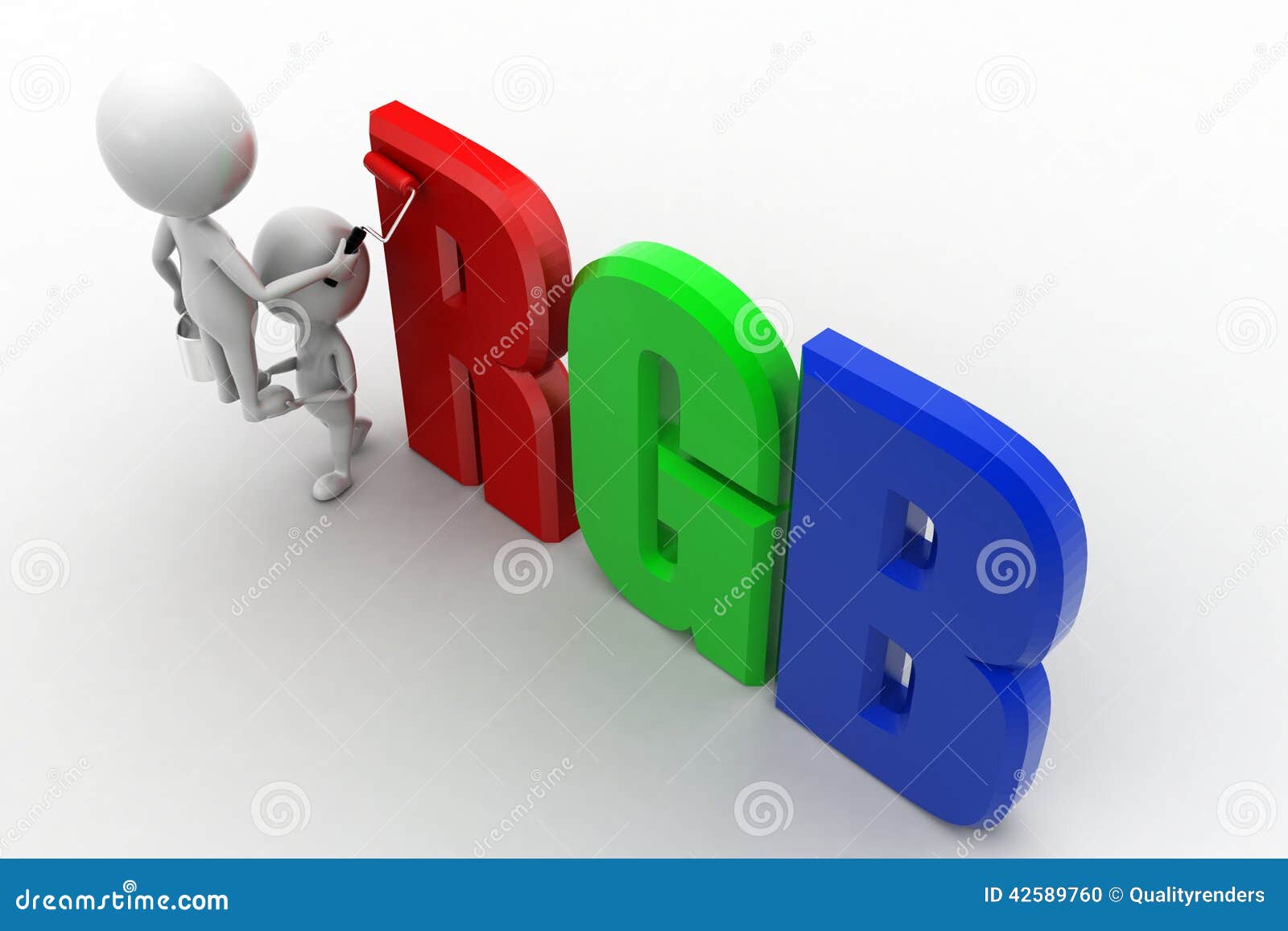 3d Man Rgb concept stock illustration. Illustration of color - 42589760