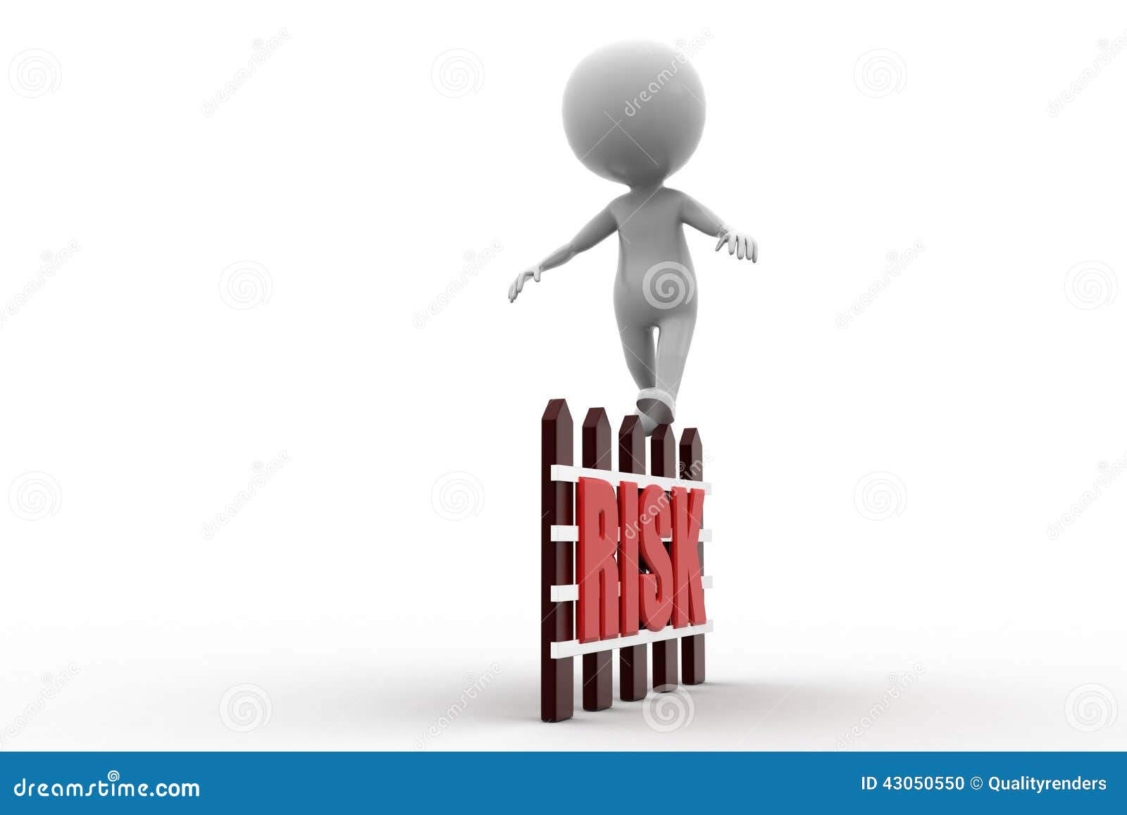 3d man risk concept stock illustration. Illustration of danger - 43050550