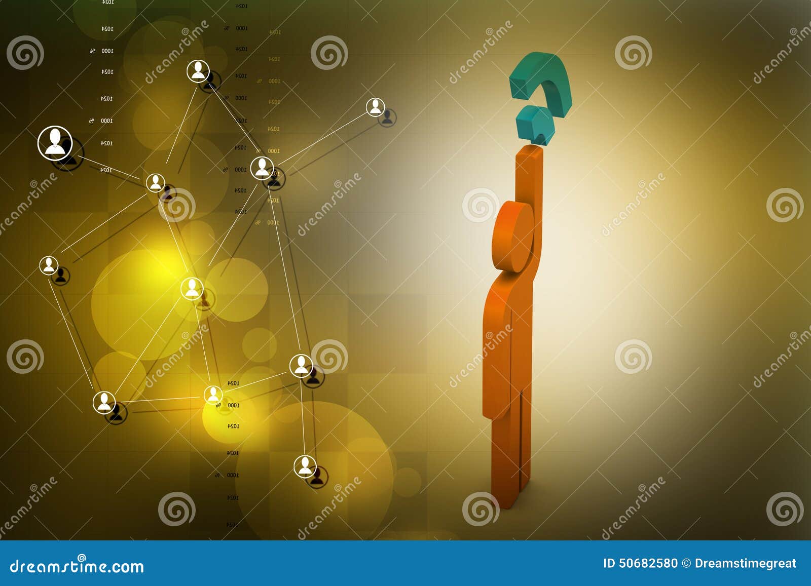 3d man with rss sign stock illustration. Illustration of idea - 50682580