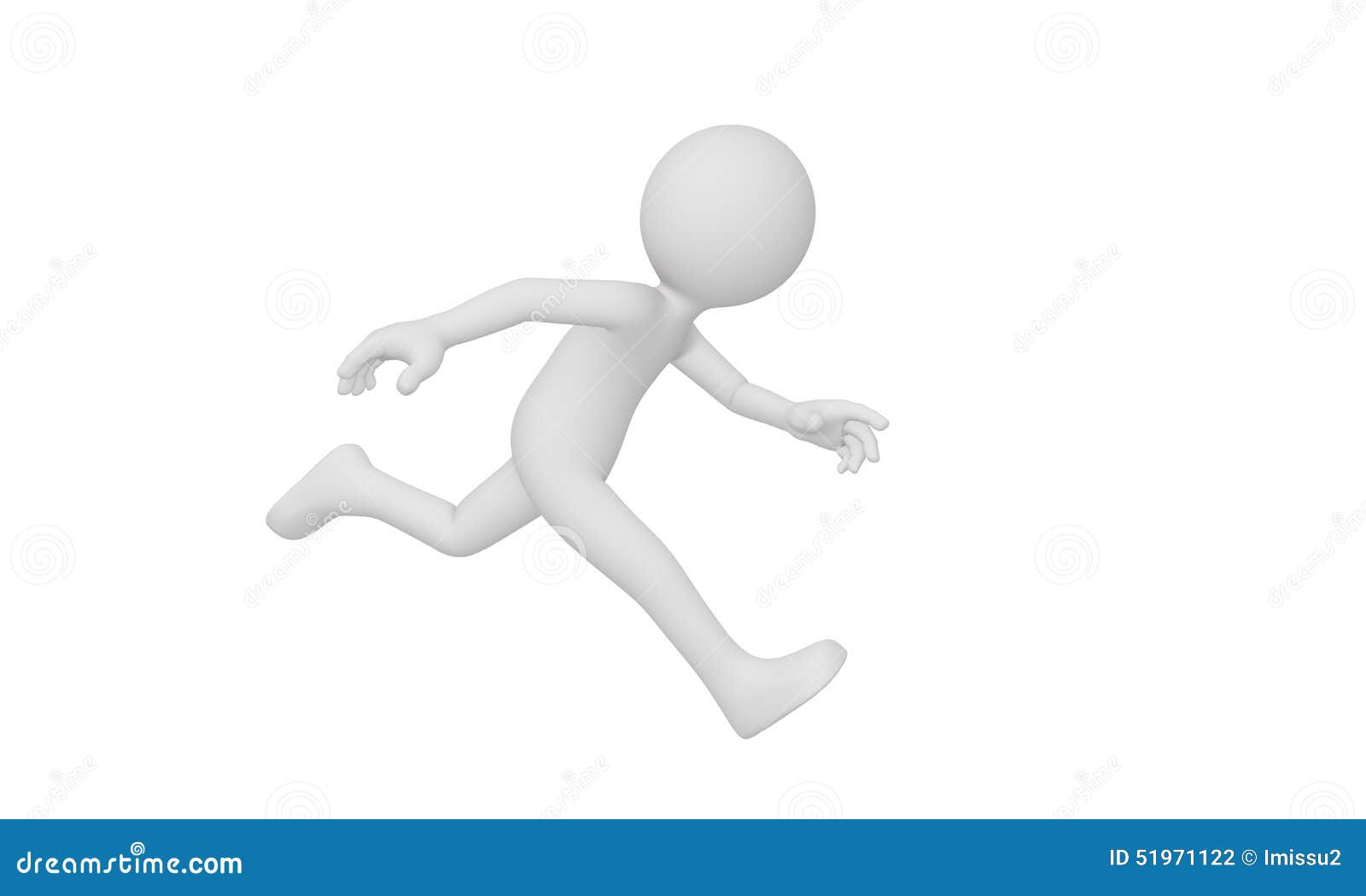 3d Man Run, Isolated On White Background Royalty-Free Stock Image ...