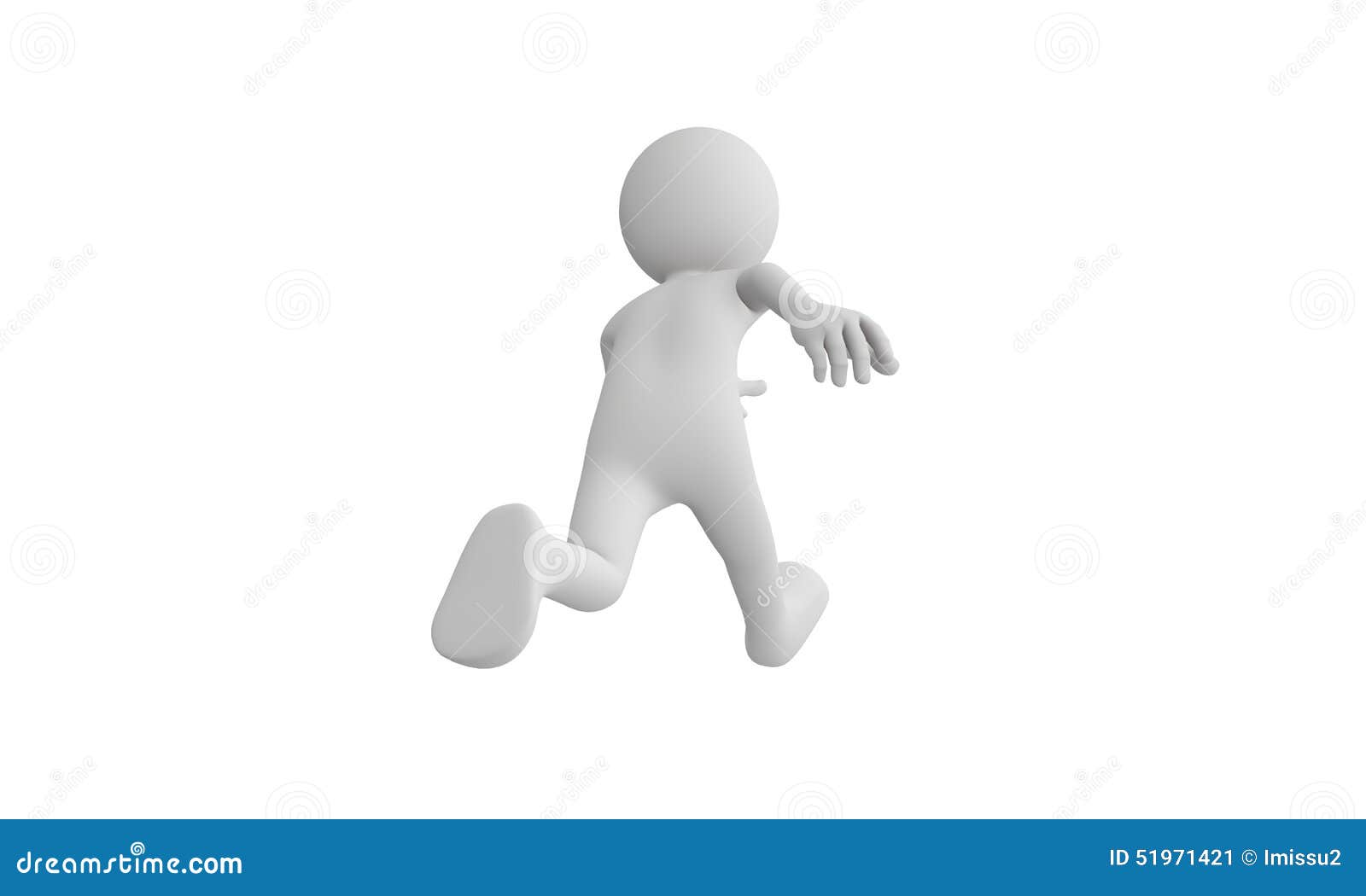 3d man run stock illustration. Illustration of puppet - 51971421