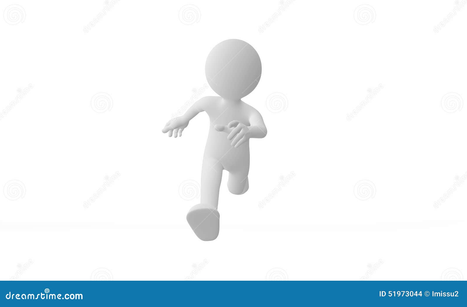 3d man run stock illustration. Illustration of figure - 51973044