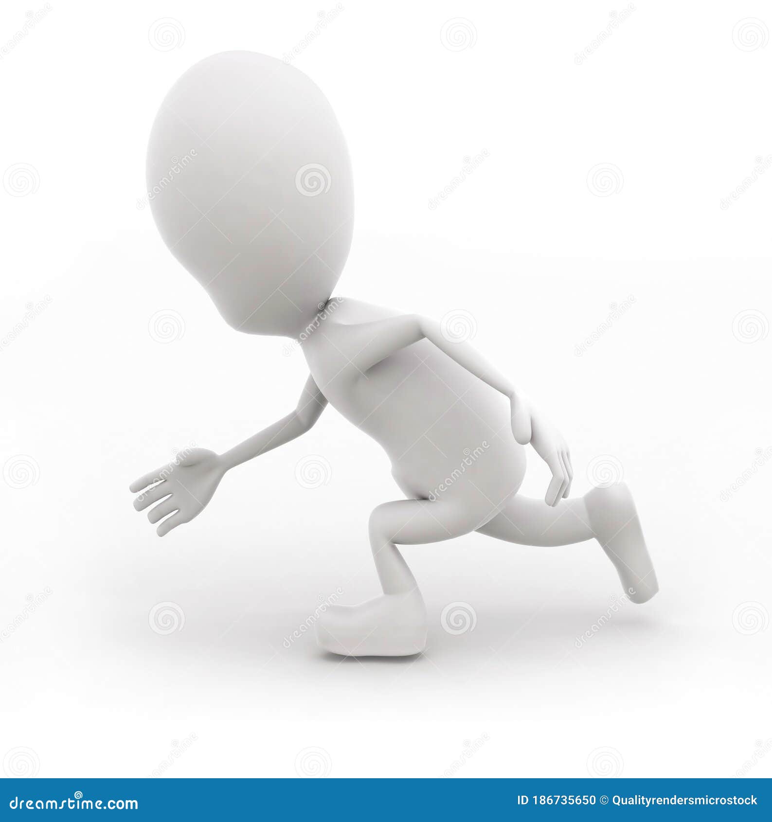 3d man running concept stock illustration. Illustration of figure ...