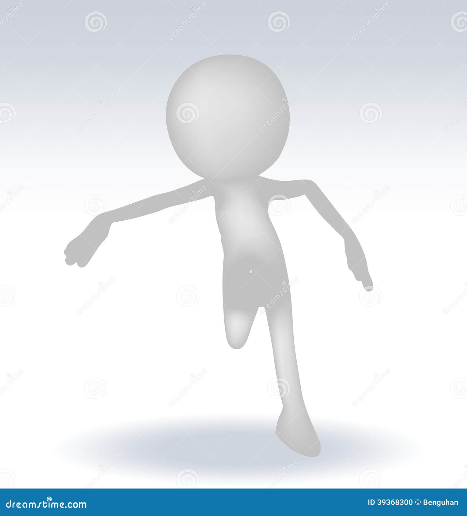 3d man running stock vector. Illustration of white, running - 39368300
