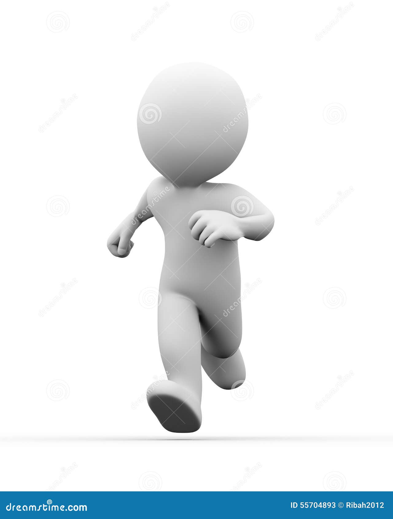 3d Man Running Royalty-Free Cartoon | CartoonDealer.com #55704893