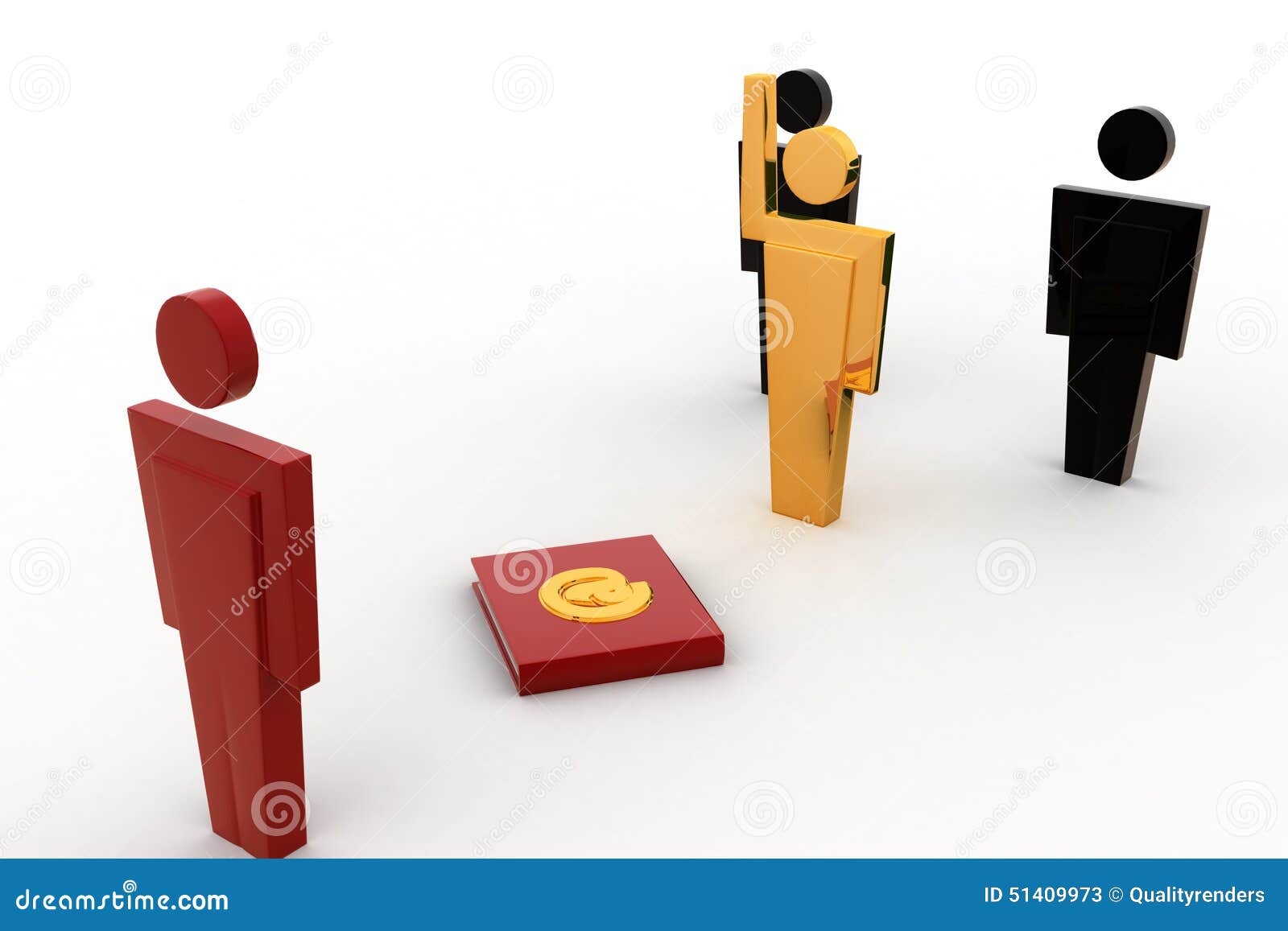 3d Man Select Right Person Concept Stock Illustration - Illustration of ...