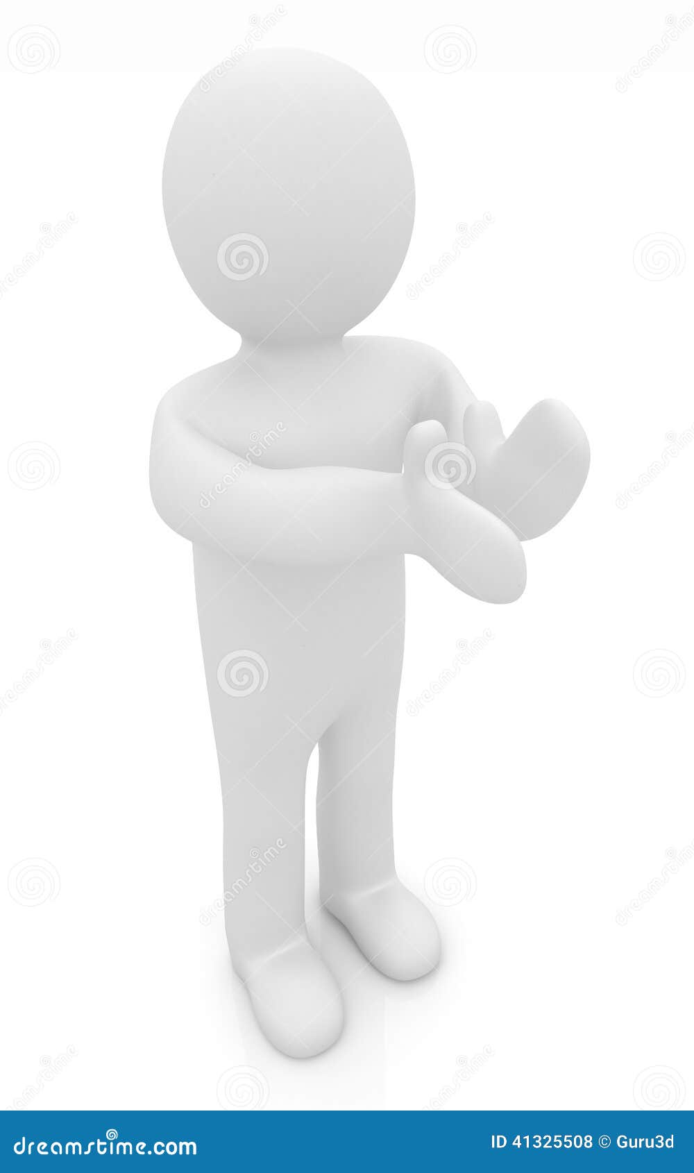 3d Man. Series: Human Emotions - Clapping Stock Illustration ...