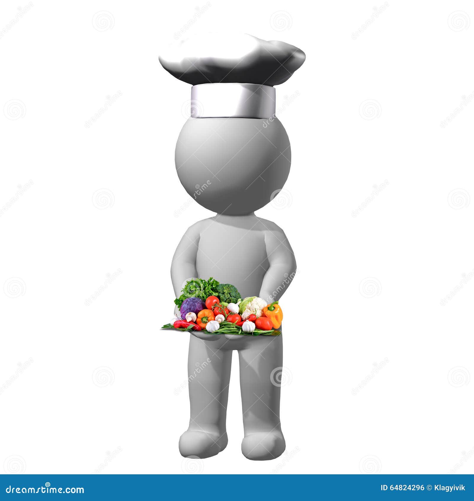 3d man stock illustration. Illustration of vegetable - 64824296