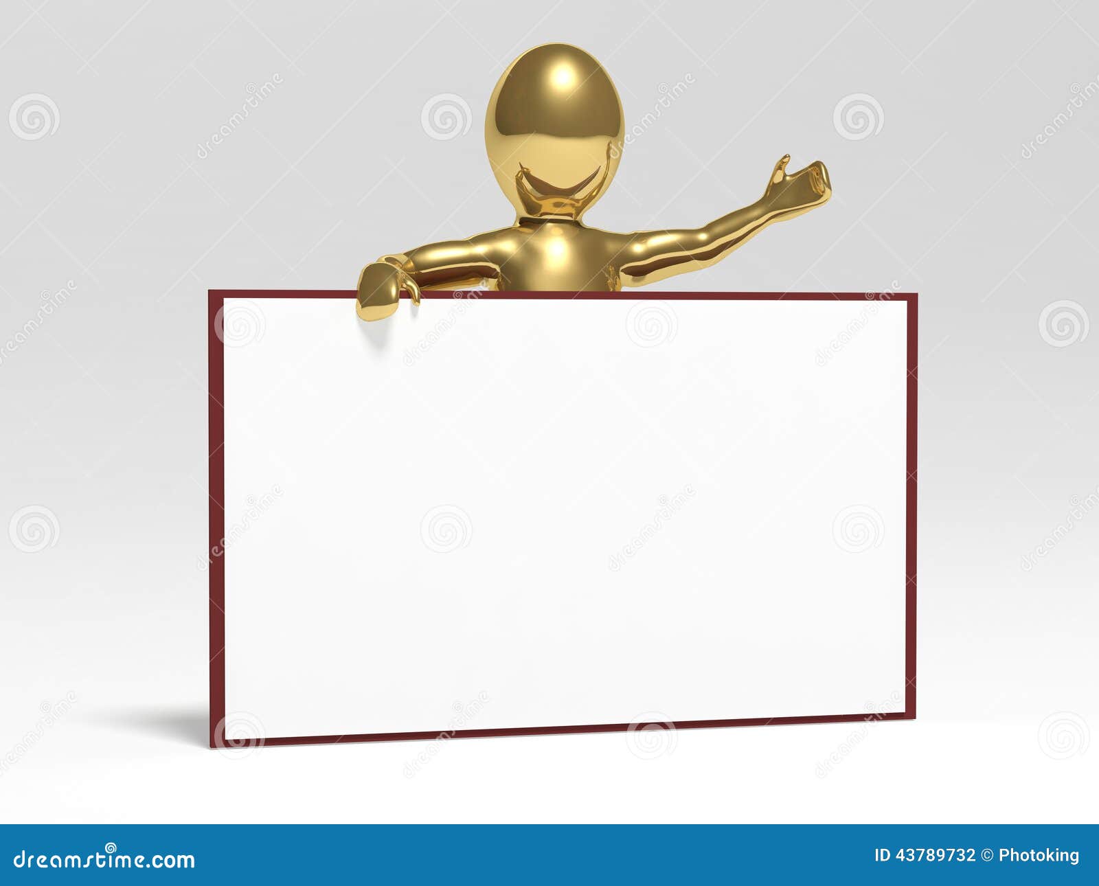 3d man with sign board stock illustration. Illustration of display ...