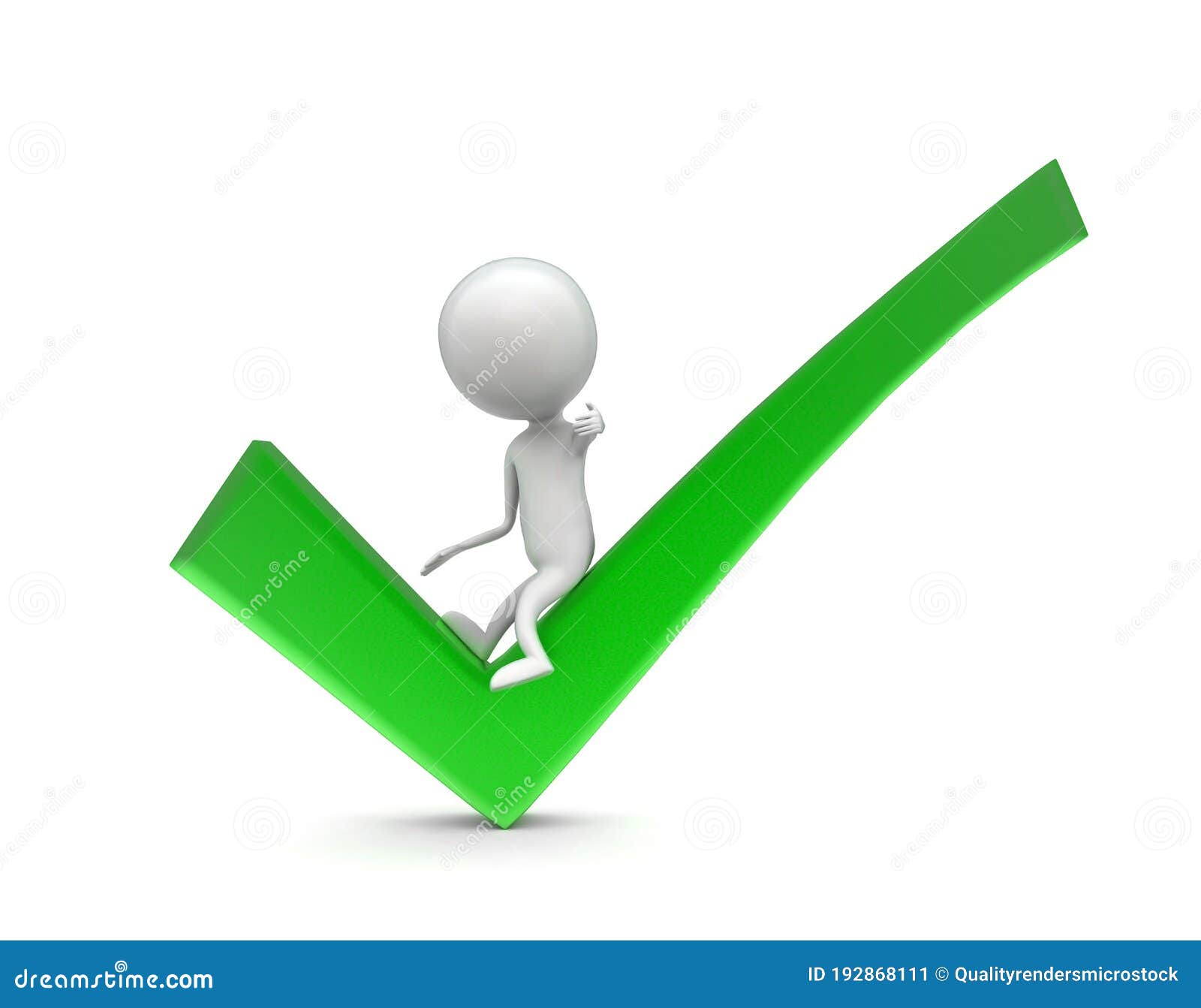 Man Sitting On A Tick Cartoon Vector | CartoonDealer.com #39269747