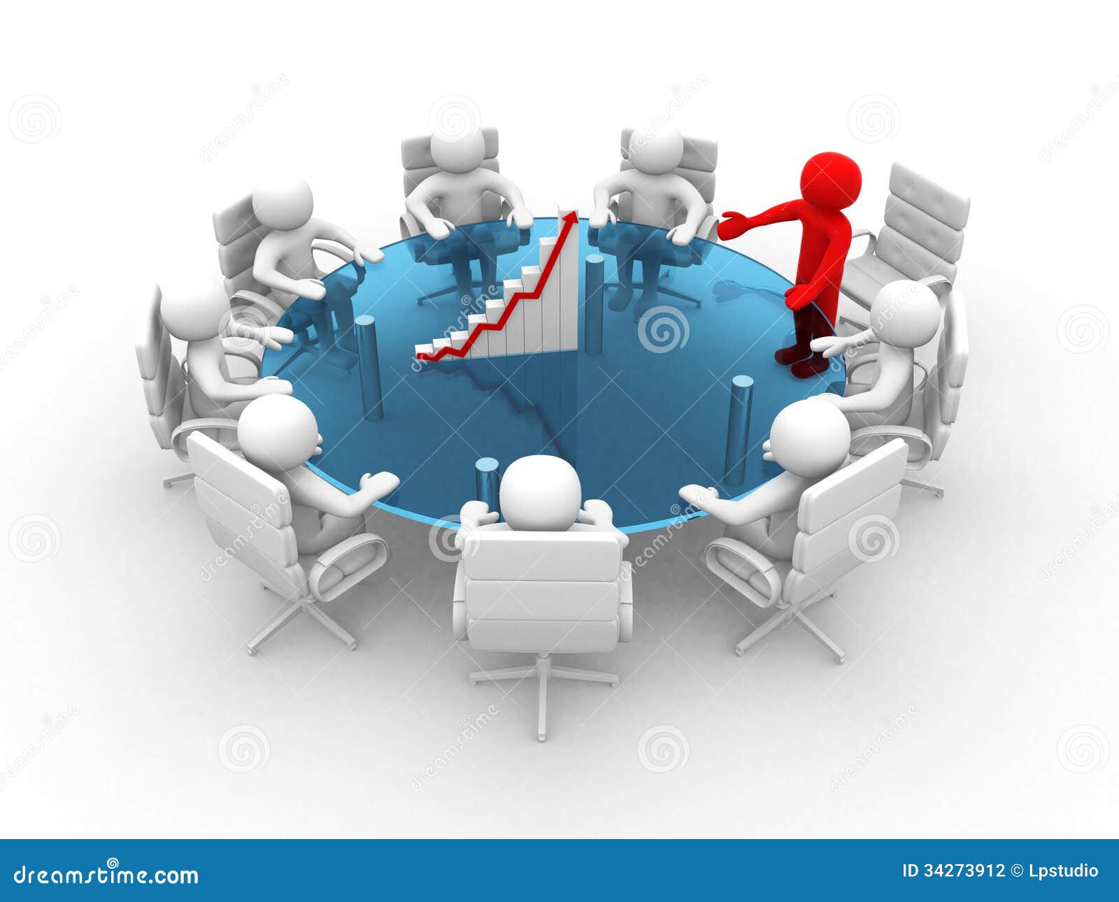 3D Man Sitting at a Round Table and Having Business Meeting Stock ... 3D Man Sitting at a Round Table and Having Business Meeting Stock ...
