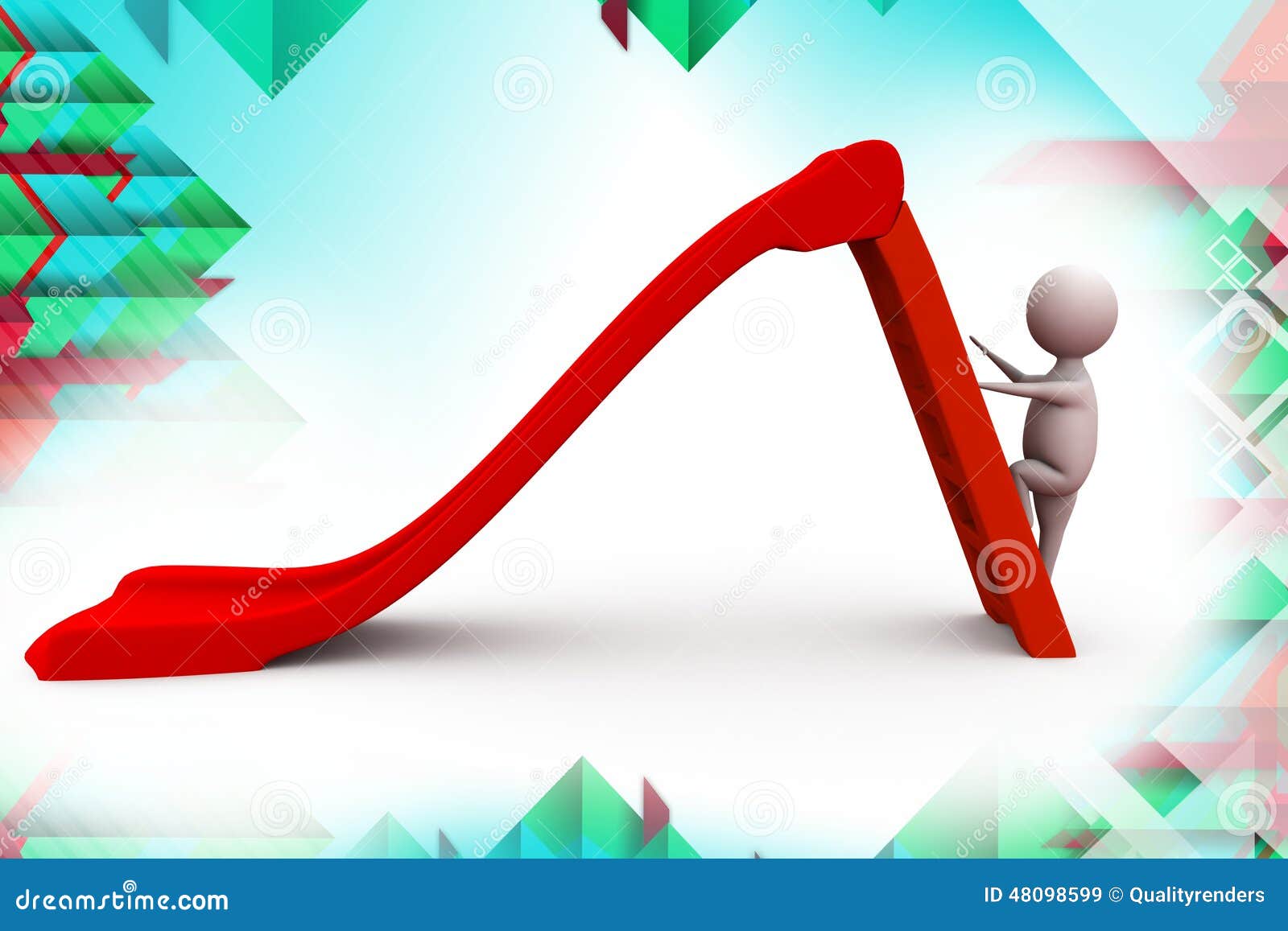 3d man slide illustration stock illustration. Illustration of character ...