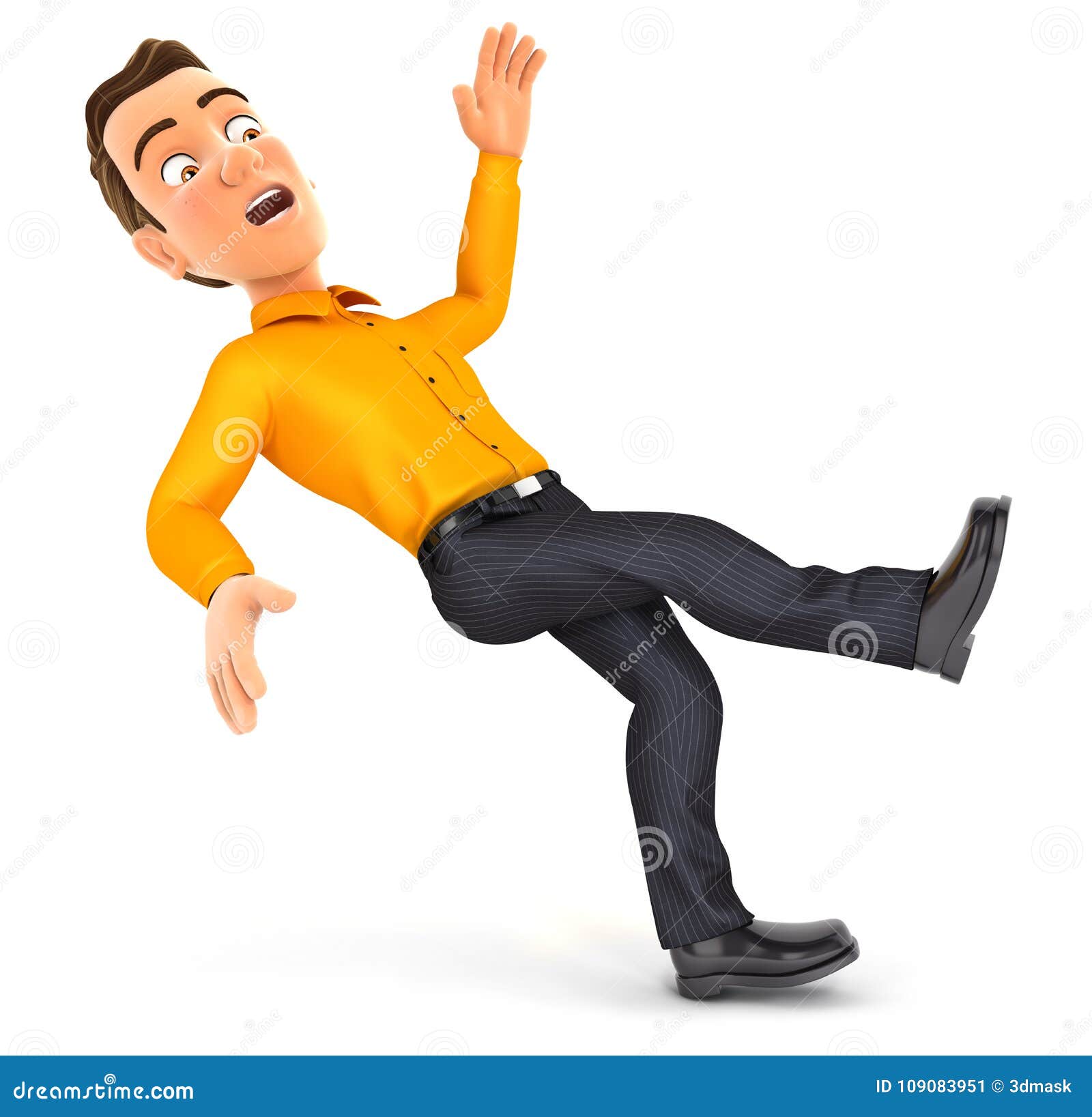 Old Man Slipping And Falling Down Cartoon Vector | CartoonDealer.com ...