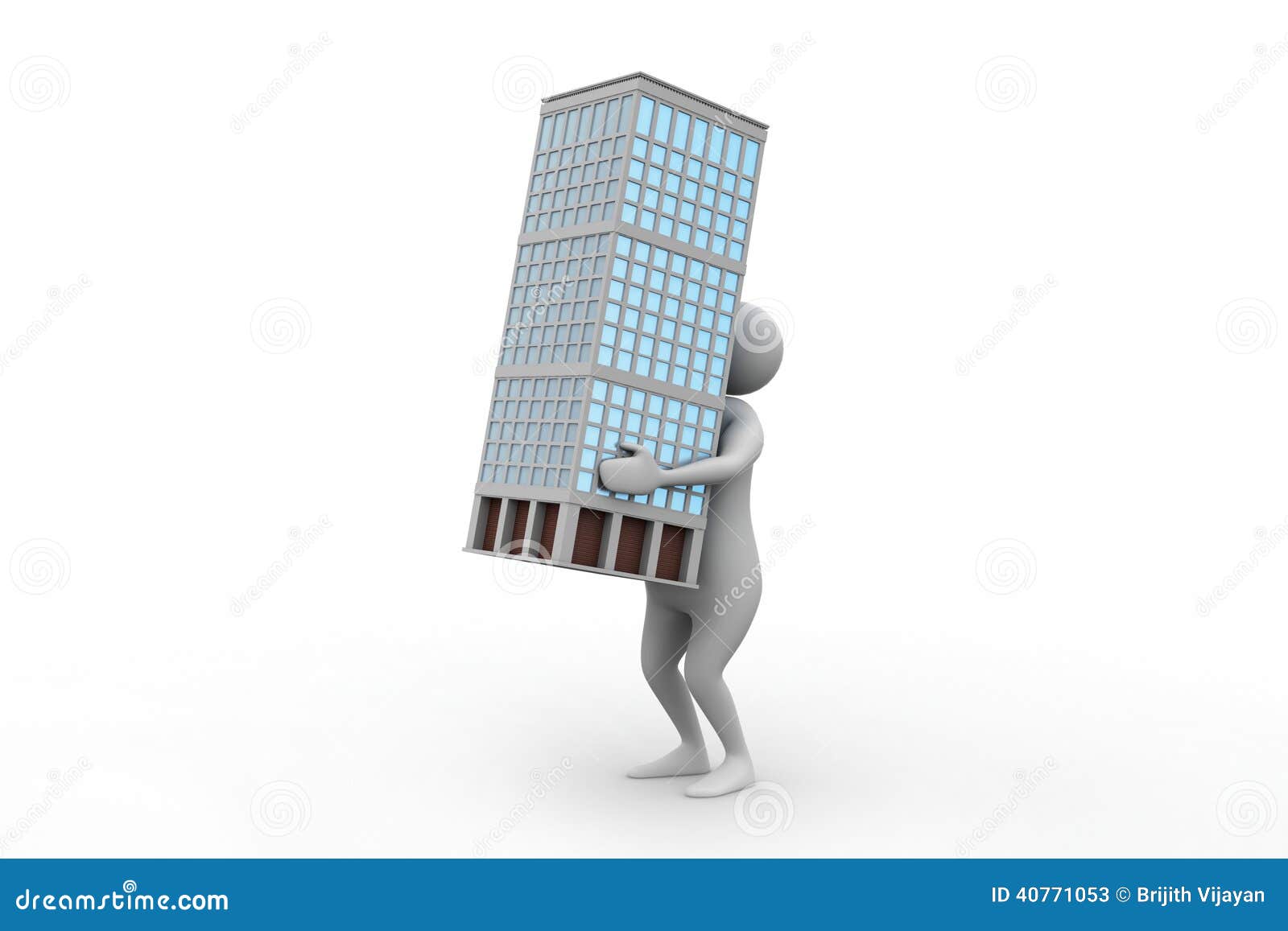 3d man with smart home stock illustration. Illustration of security ...