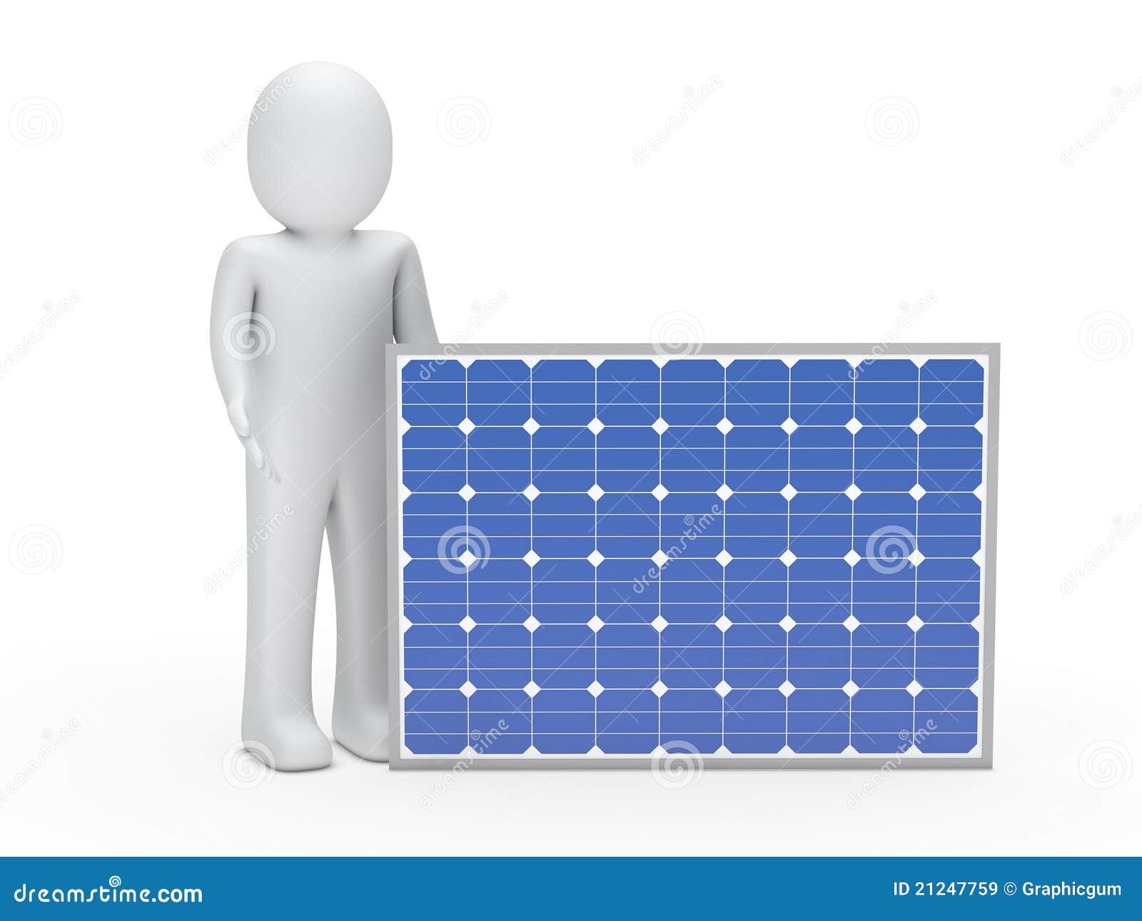 D man solar panel stock illustration. Illustration of icon - 21247759