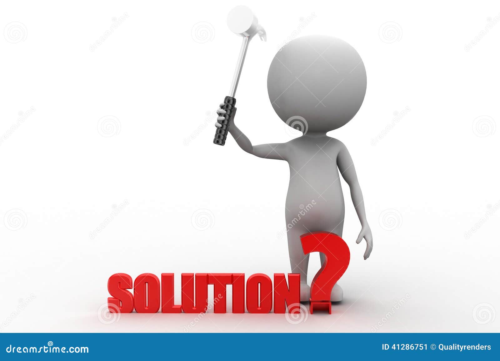 3d man solution concept stock illustration. Illustration of direction ...