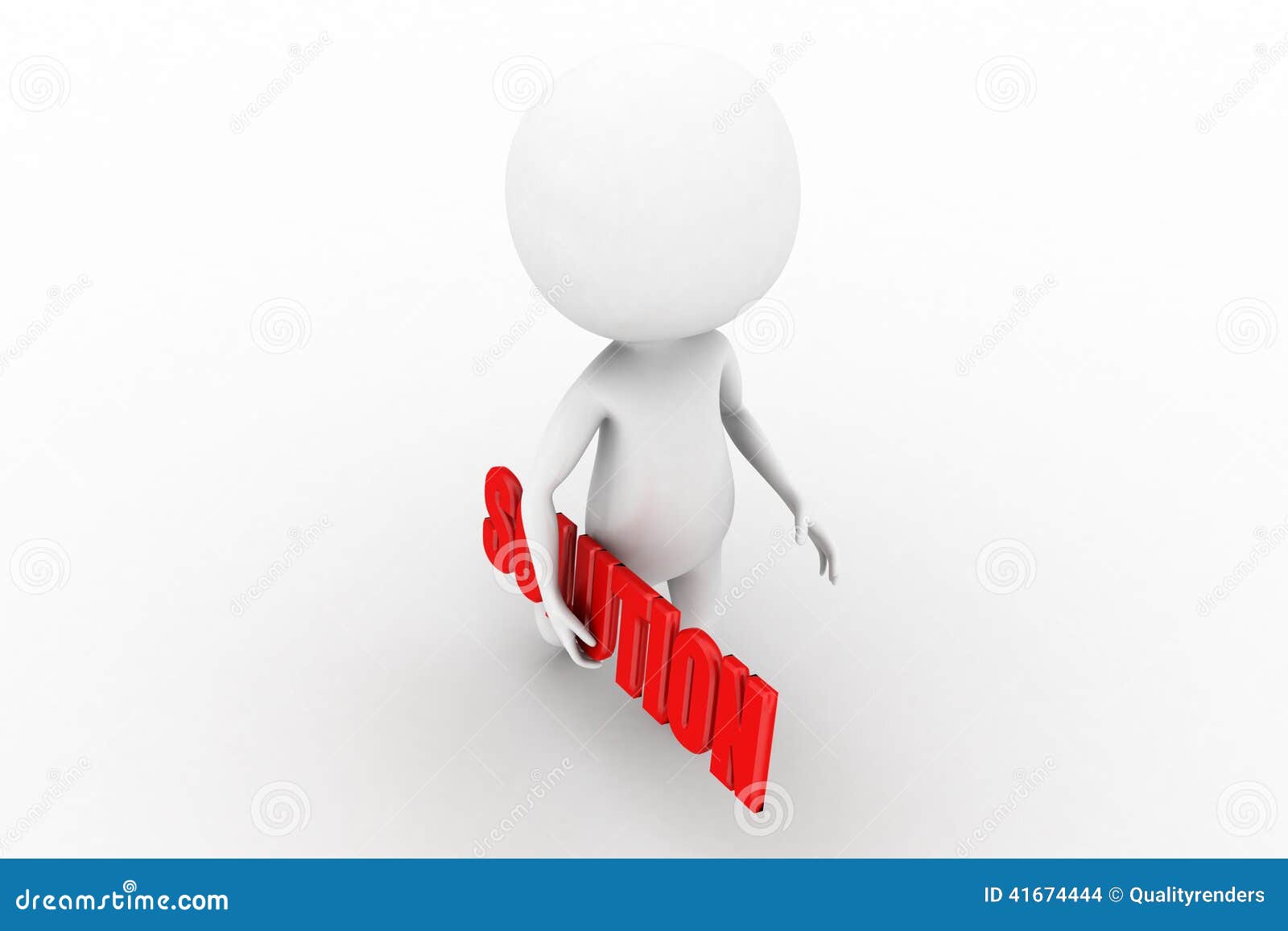 3d man solution concept stock illustration. Illustration of chain ...