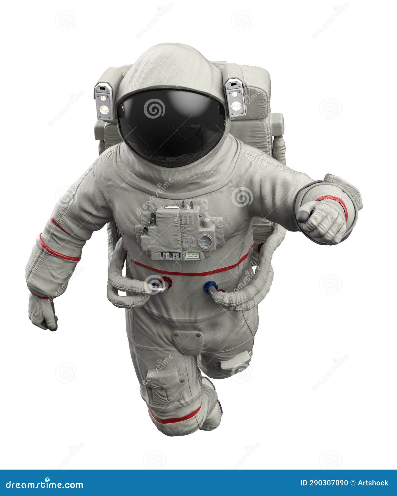3D Man in spaceman suit stock illustration. Illustration of hero ...