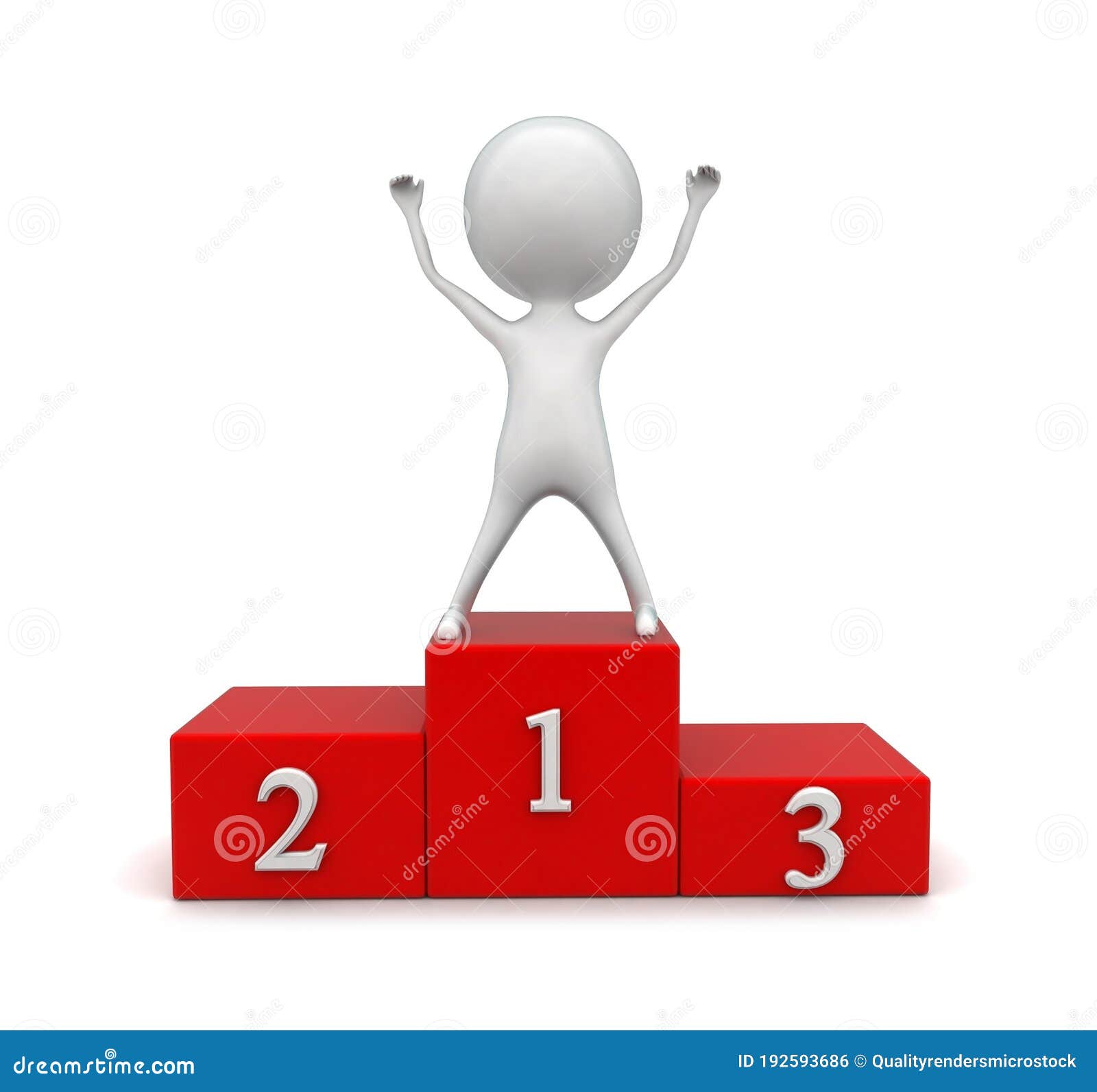 3d Man 1st Place Winner, Excited Standind on Podium Concept Stock ...