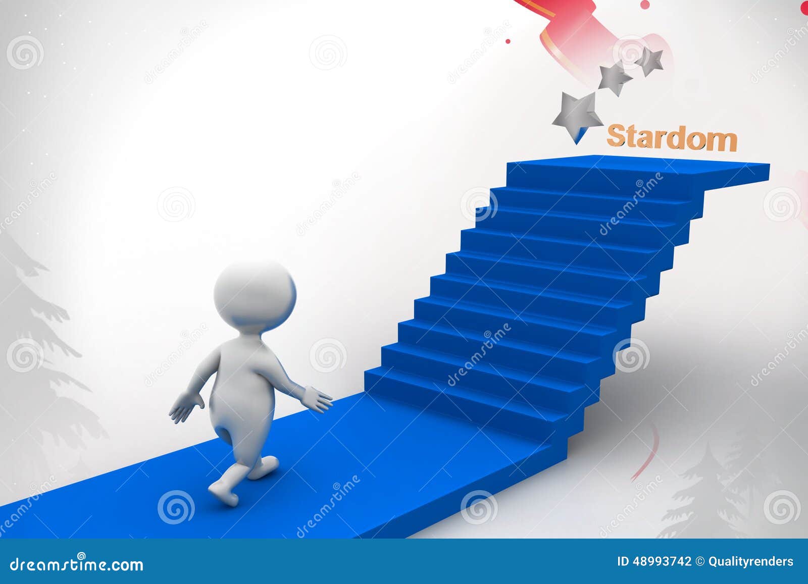 3d Man Stardom Illustration Stock Illustration - Illustration of angle ...