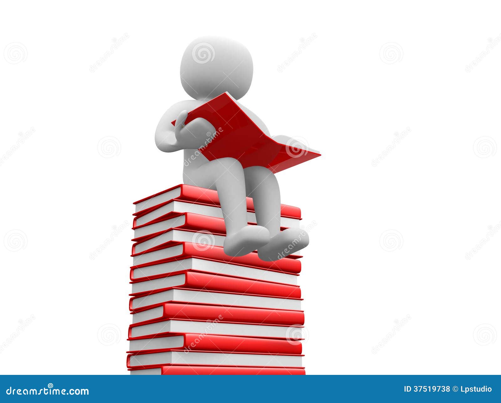 3d man study - 3d render. stock illustration. Illustration of page ...