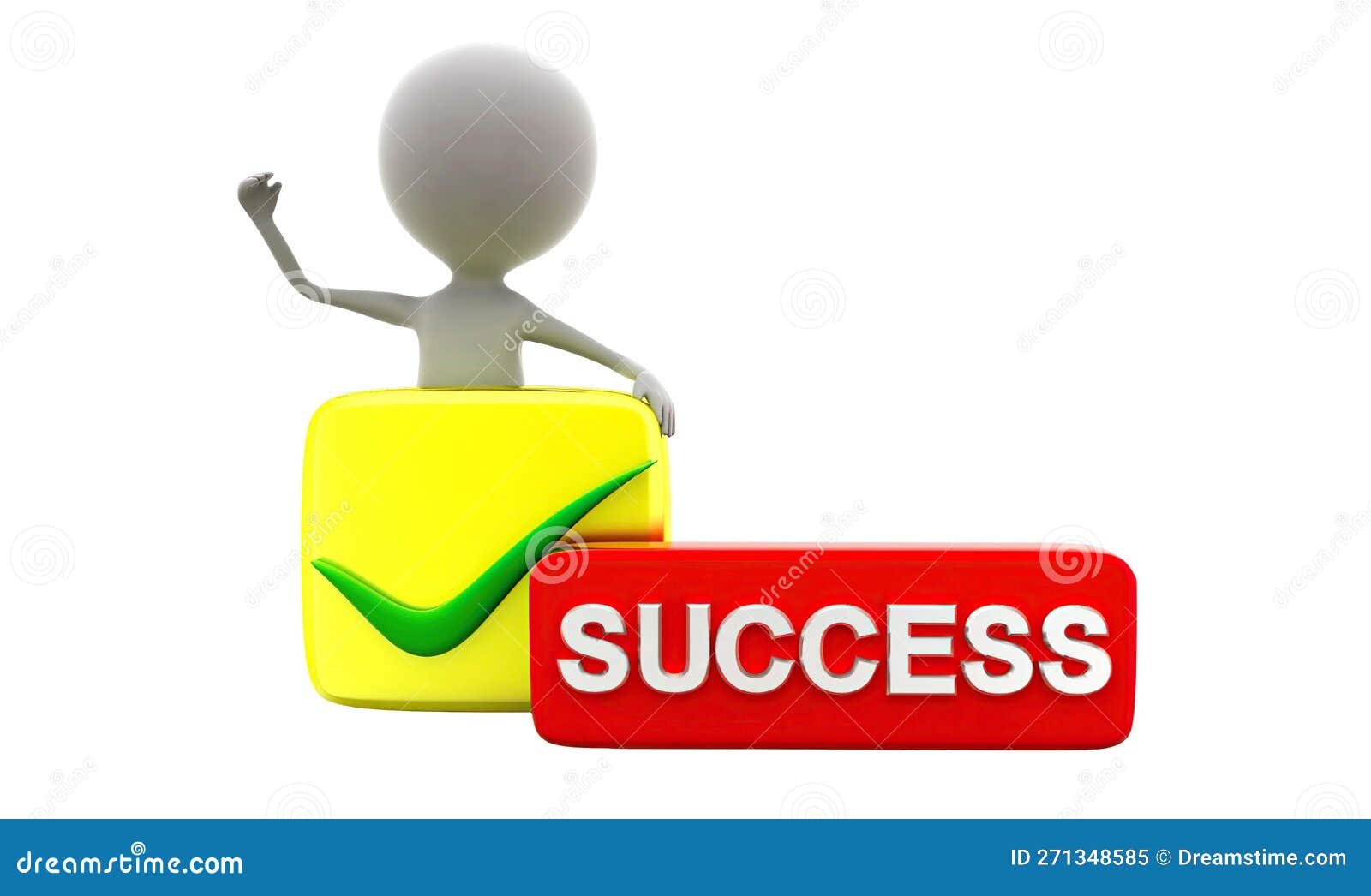 3d man success concept stock illustration. Illustration of isolated ...