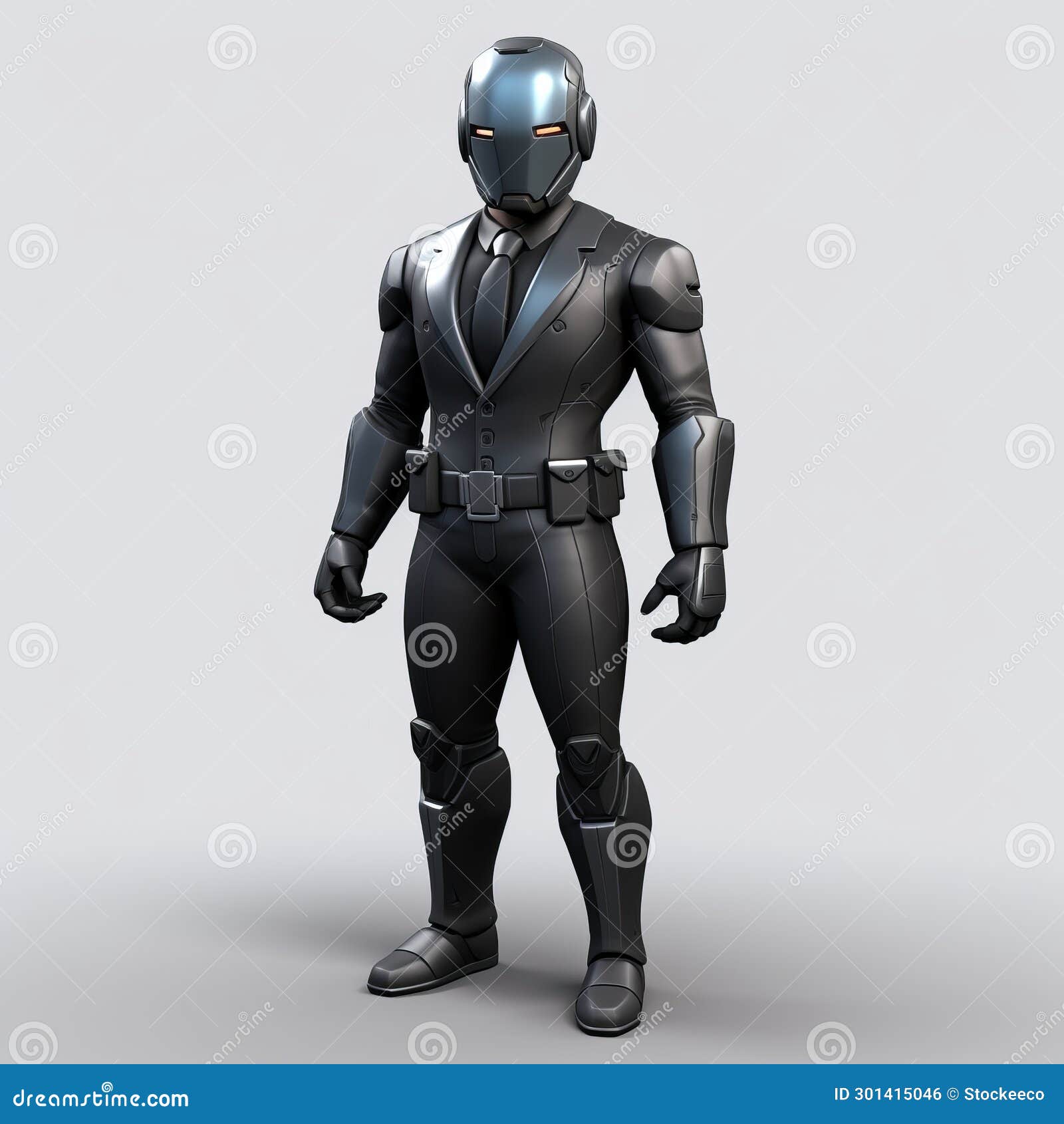Technological Design: 3d Model of Male Superhero Character Stock ...
