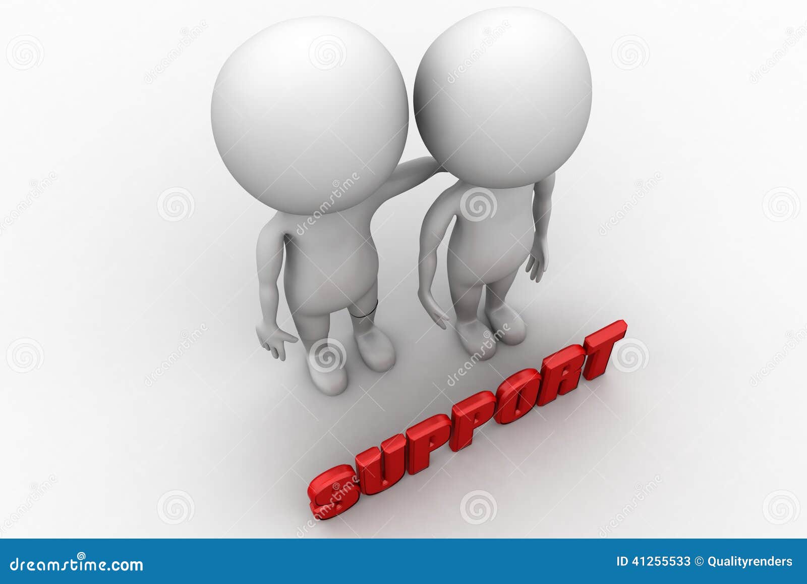 3d man -Support Concept stock illustration. Illustration of online ...