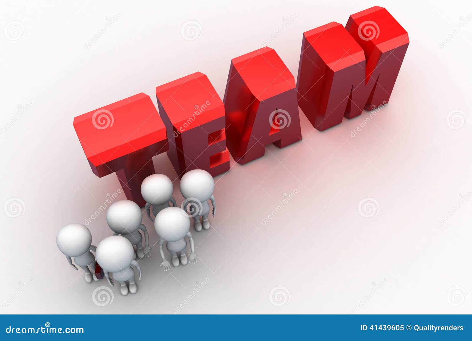 3d man with team concept stock illustration. Illustration of quality ...