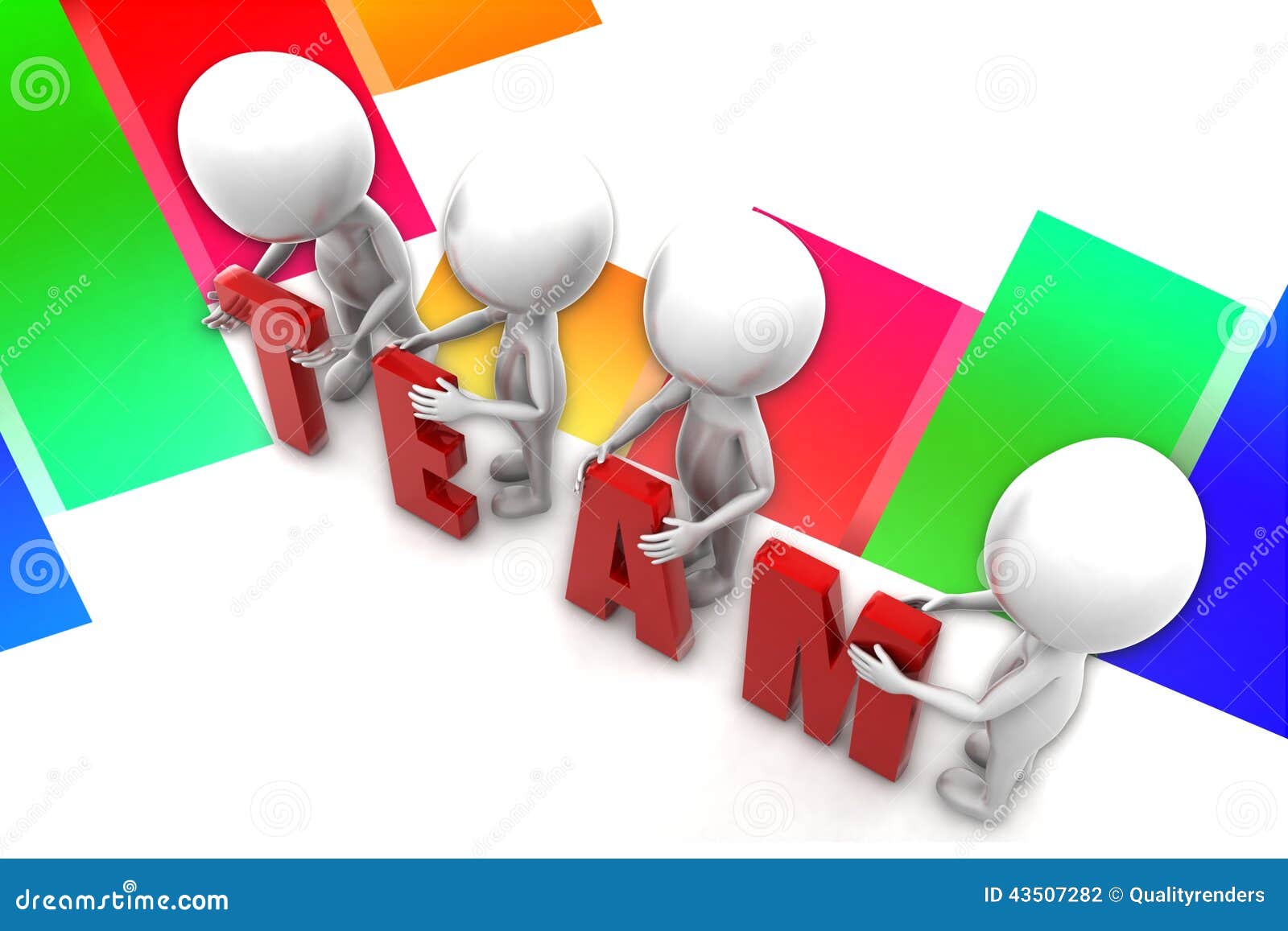 3d Man Team Illustration stock illustration. Illustration of humorous ...
