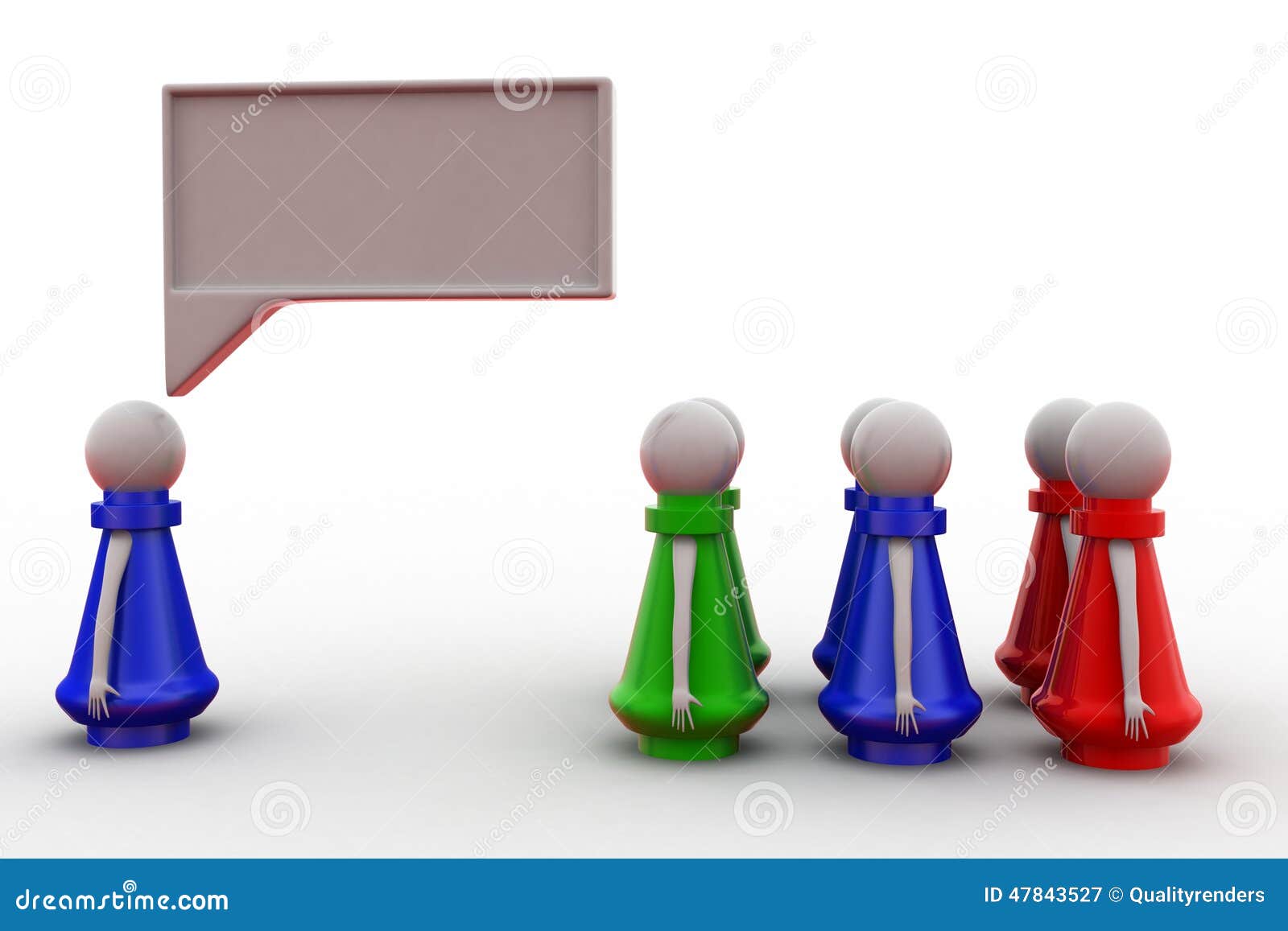 3d man team leader concept stock illustration. Illustration of angle ...