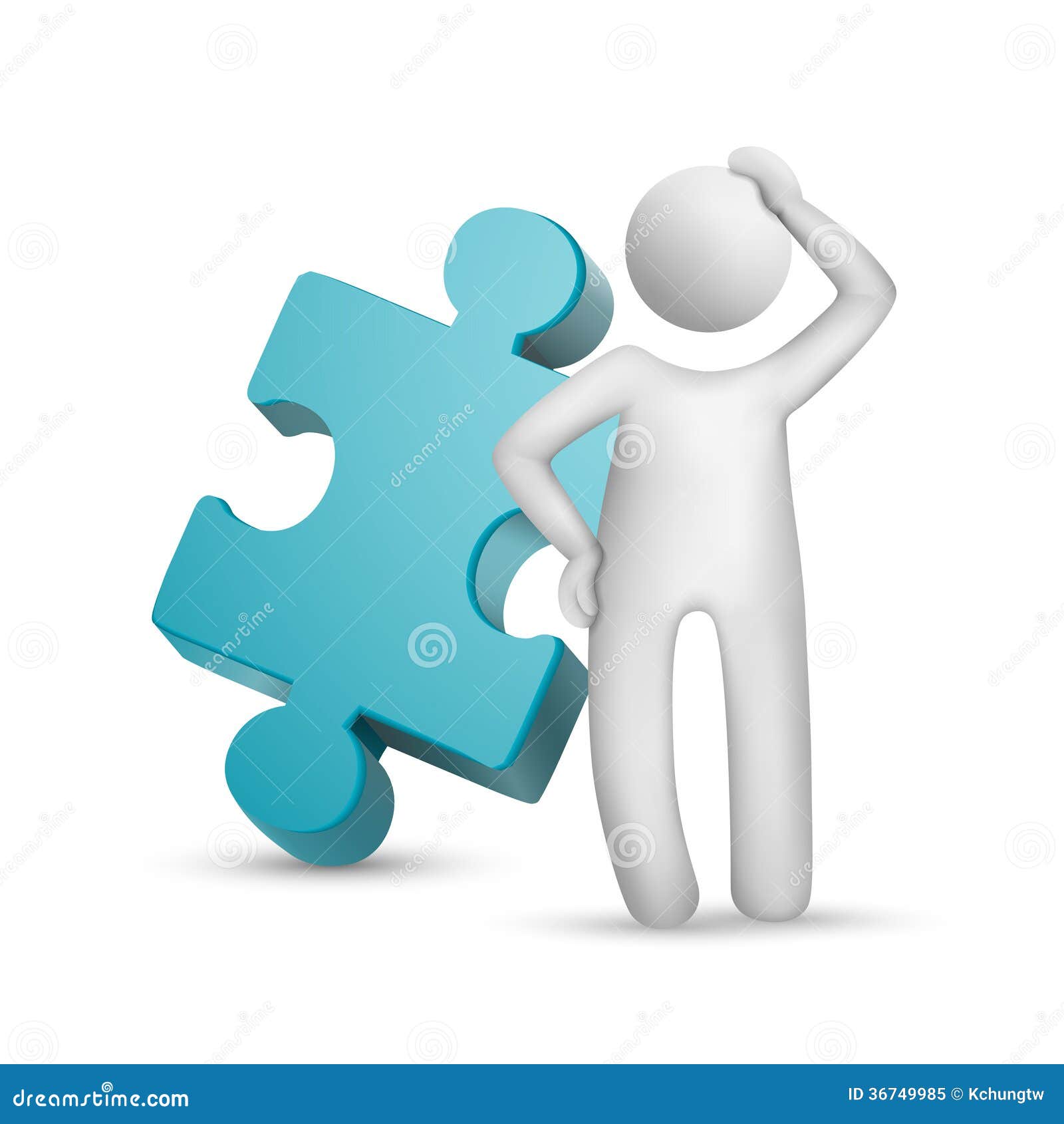 Thinking Puzzle Man Stock Illustrations – 3,307 Thinking Puzzle Man ...