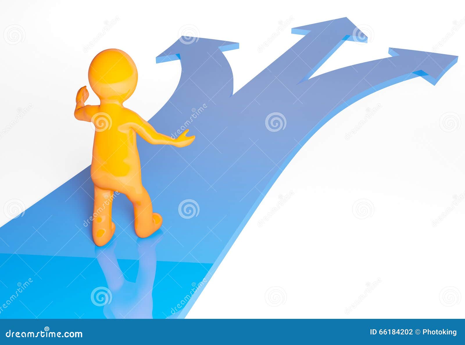 3d man on three arrow stock illustration. Illustration of lead - 66184202