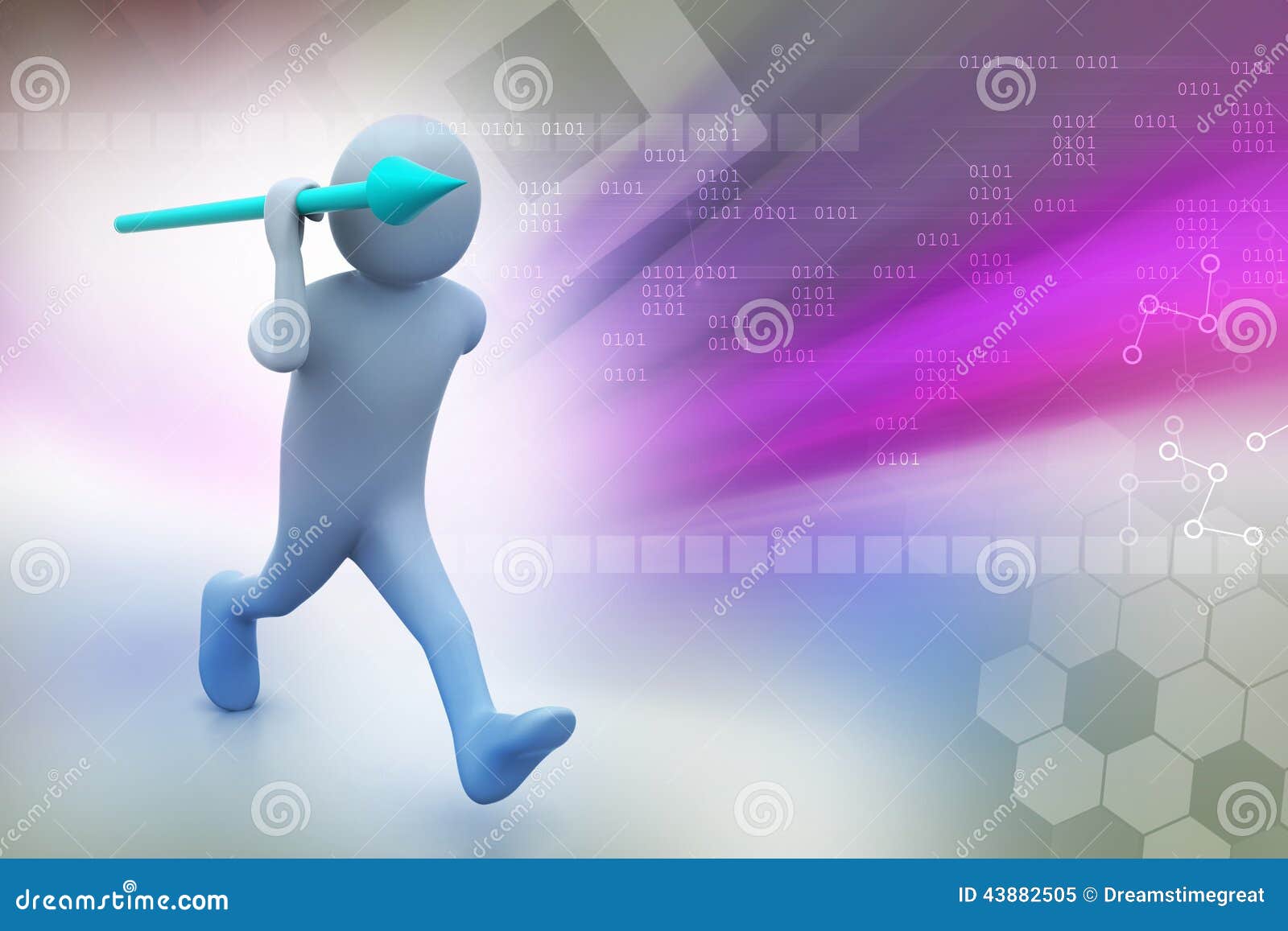 3d man throws a spear stock illustration. Illustration of athlete ...