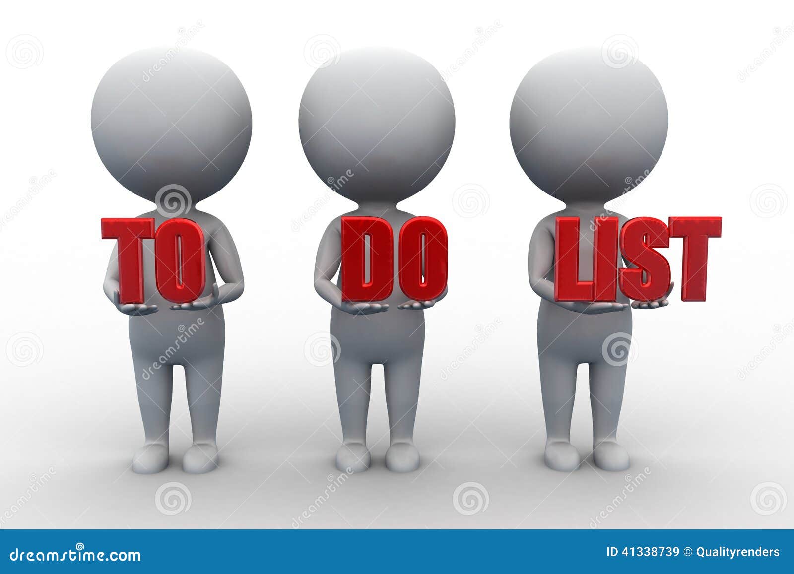 3d man to do list concept stock illustration. Illustration of ...