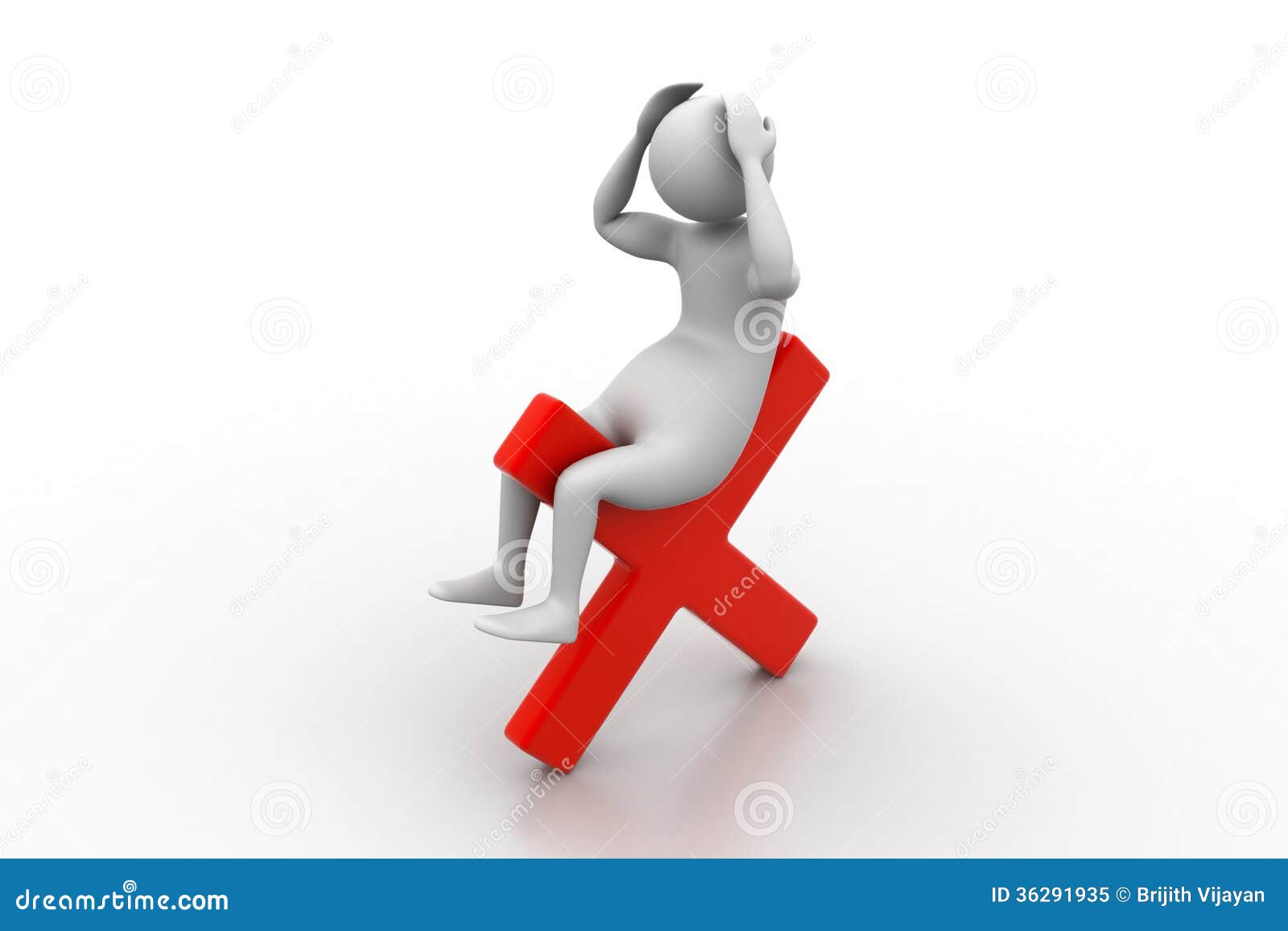 3d Man In Trouble Royalty-Free Stock Photography | CartoonDealer.com ...