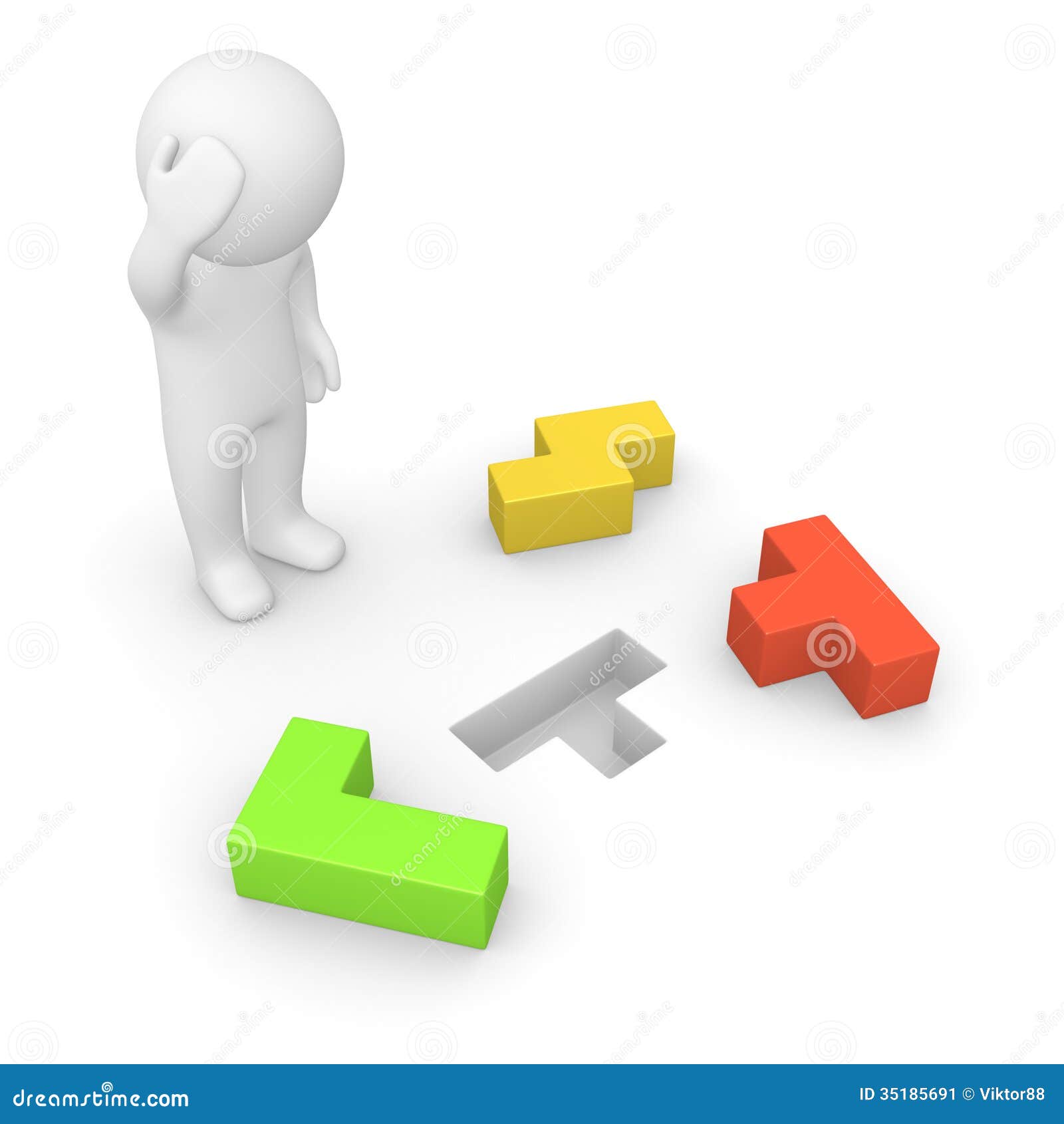 3d Man Trying To Solve Problem Stock Image - Image: 35185691 3d Man Trying To Solve Problem Stock Image - Image: 35185691