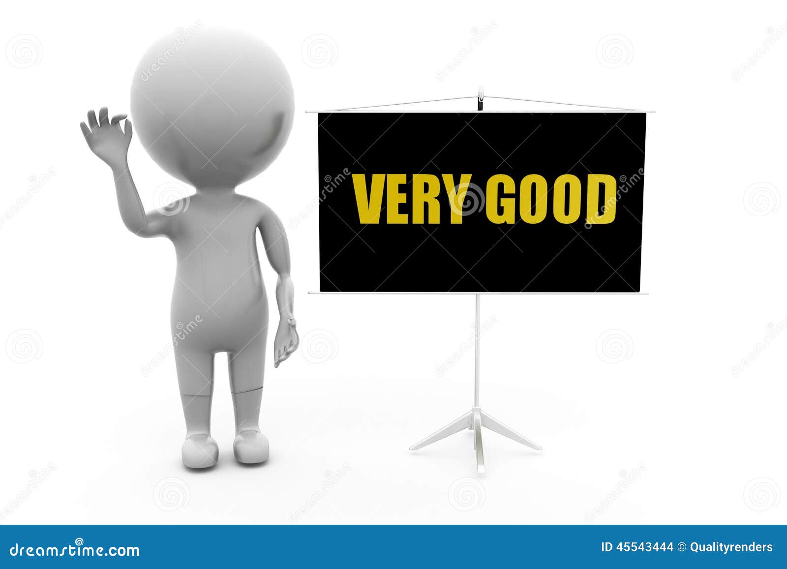 3d man very good concept stock illustration. Illustration of allowed ...